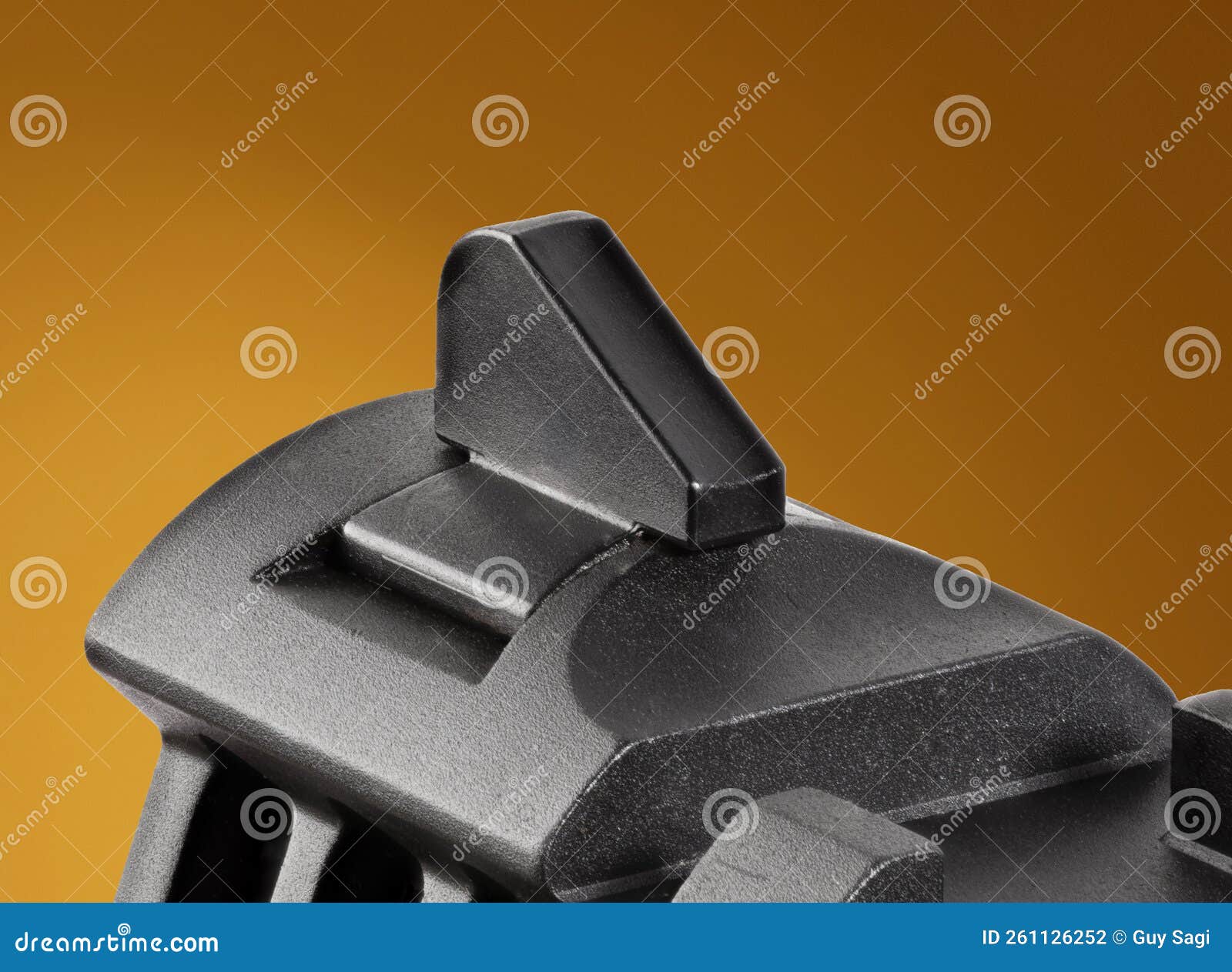 Front sight on a pistol stock photo. Image of handgun - 261126252