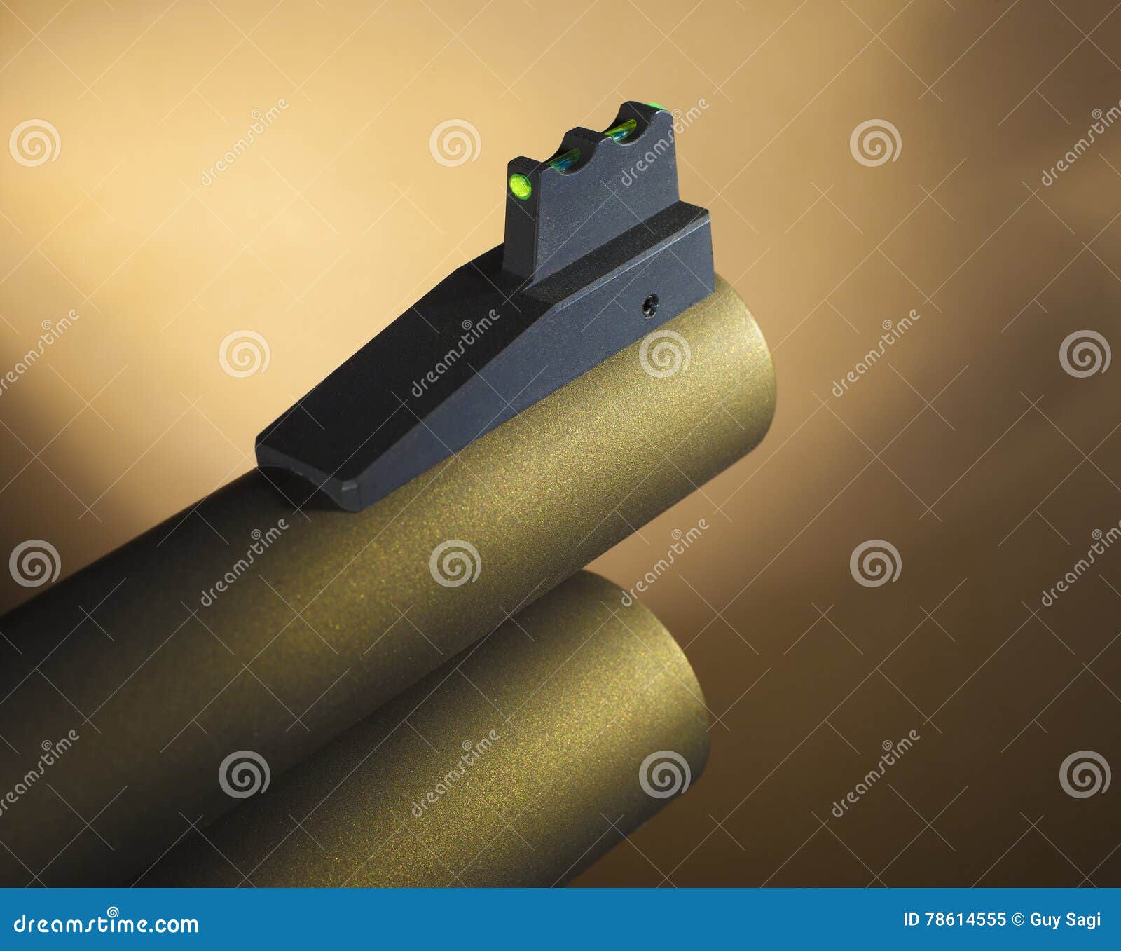 Front sight on a shotgun stock image. Image of brown - 78614555