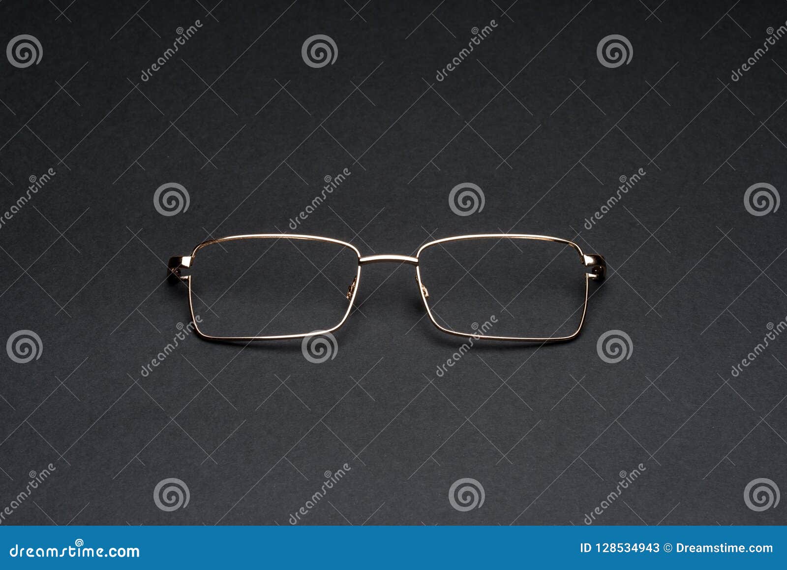 Front of Spectacle Frame on Black Surface Stock Image - Image of ...