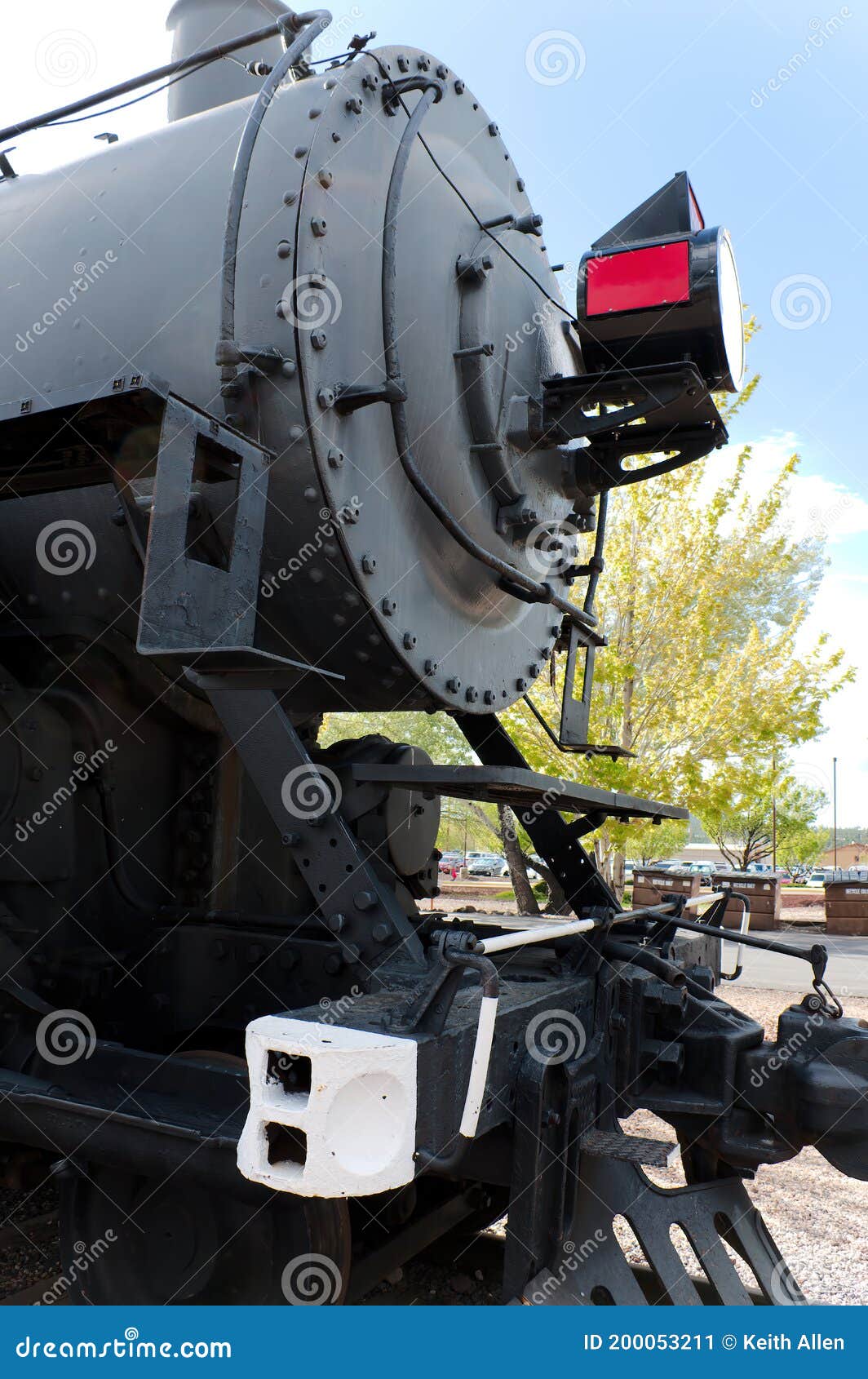 Side View of the Front of Steam Railway Locomotive Stock Image - Image ...