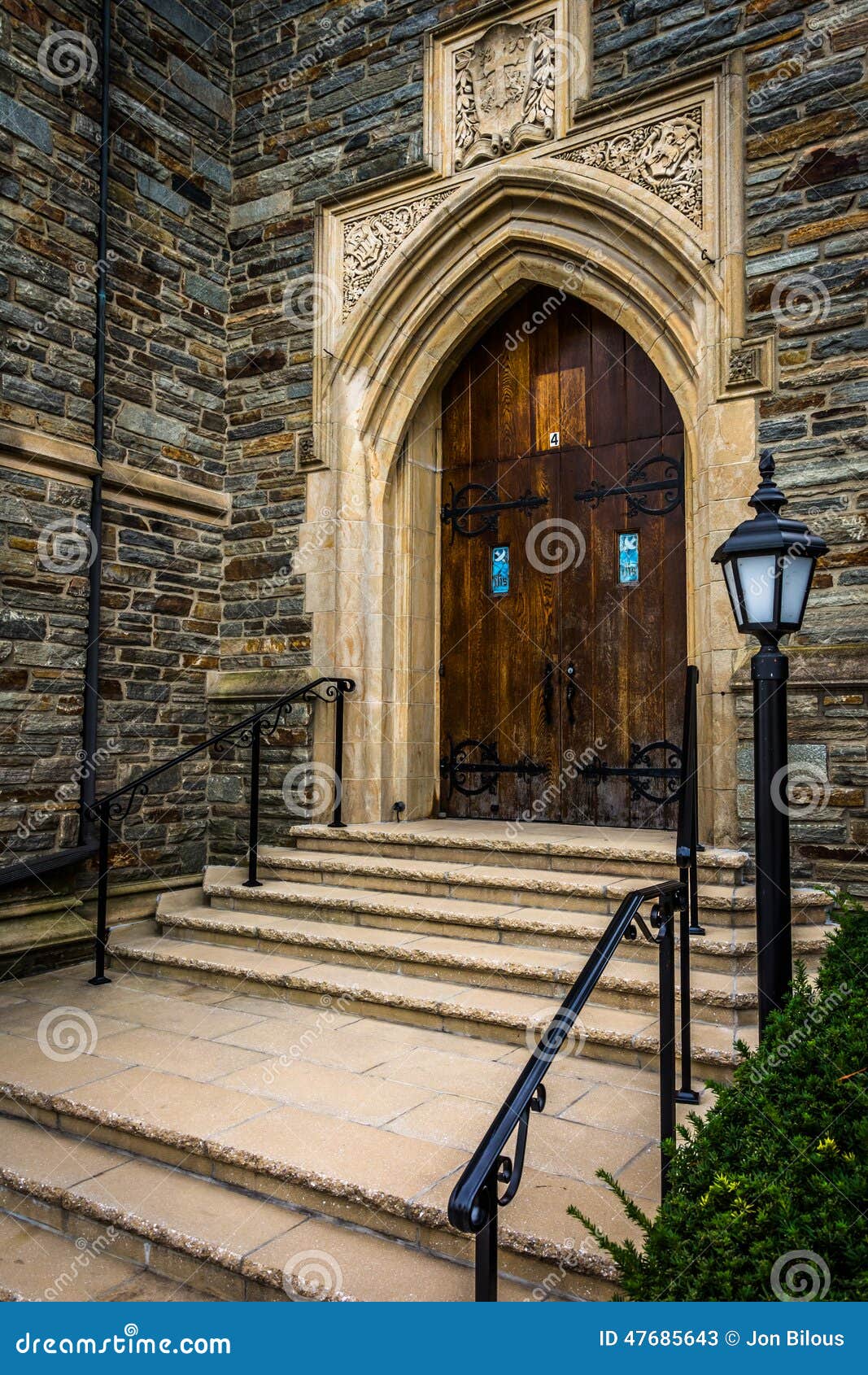 Front Steps of a Church in Hanover, Pennsylvania. Stock Image - Image ...