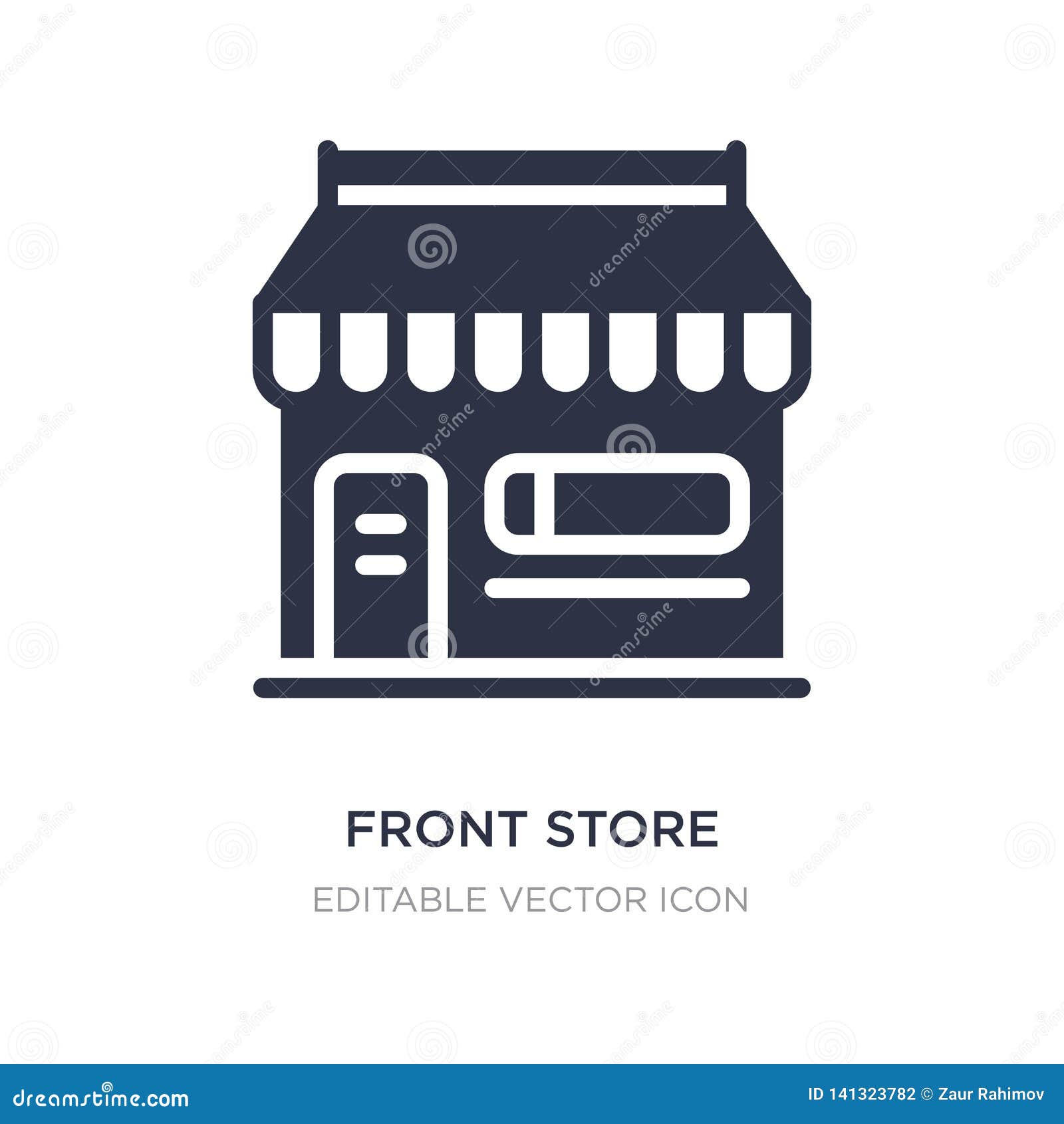 Front Store with Awning Icon on White Background. Simple Element ...