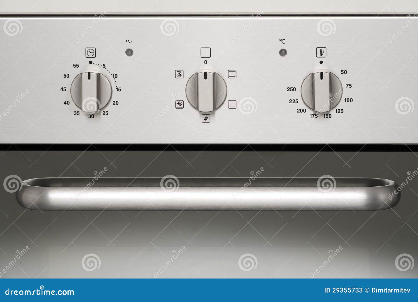 Front of the Stove with the Control Panel Stock Image - Image of food ...