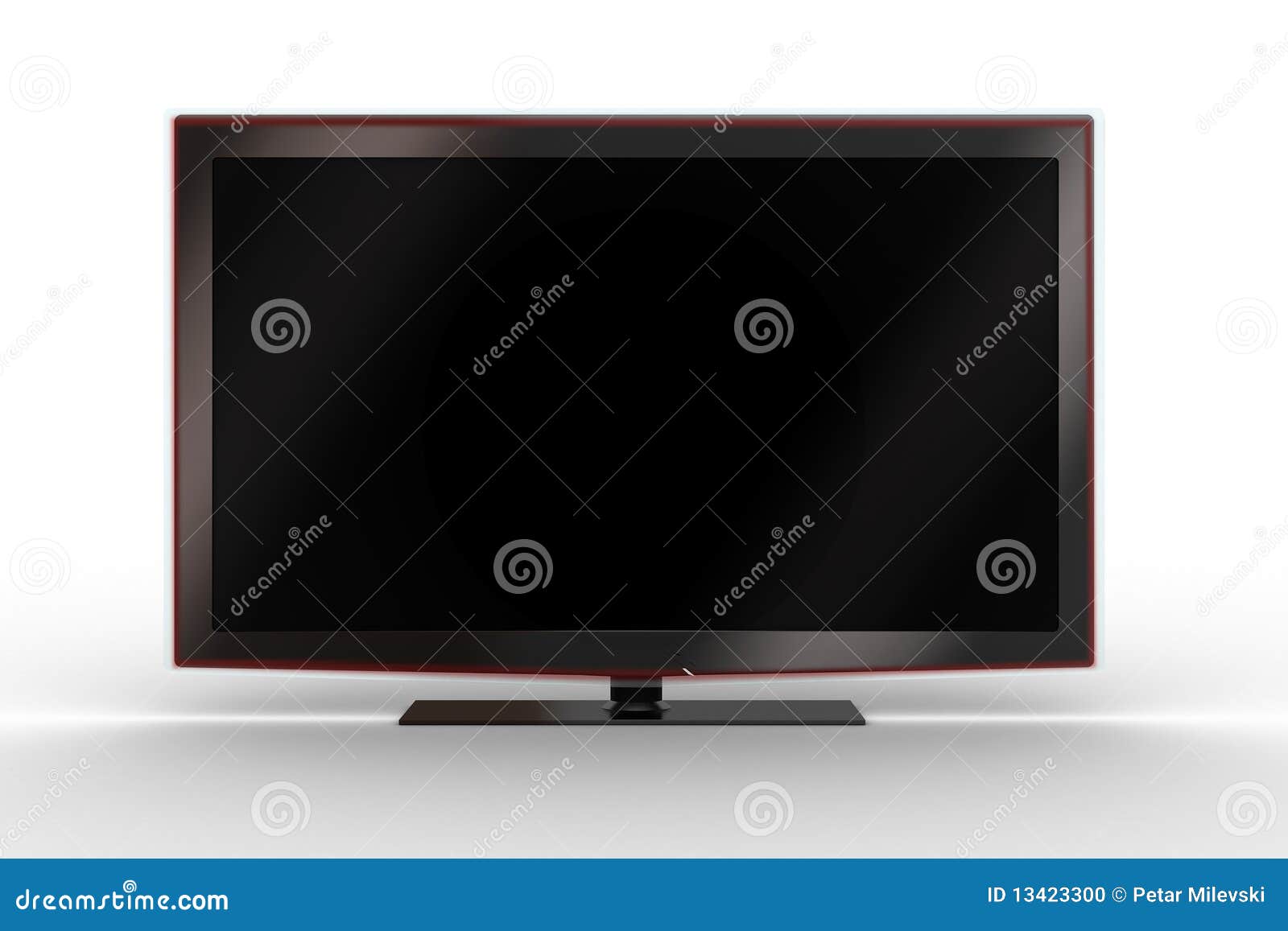 Front of a stylish LCD TV stock illustration. Illustration of computer ...