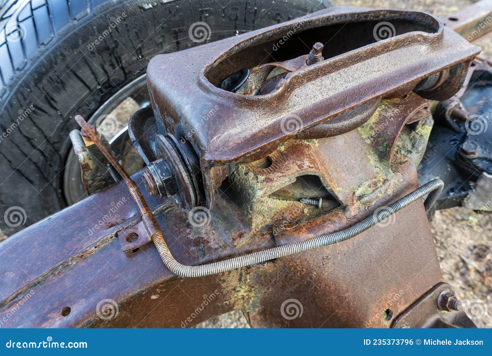 Front Suspension Car Part Rusting Away Stock Photo - Image of rusty ...