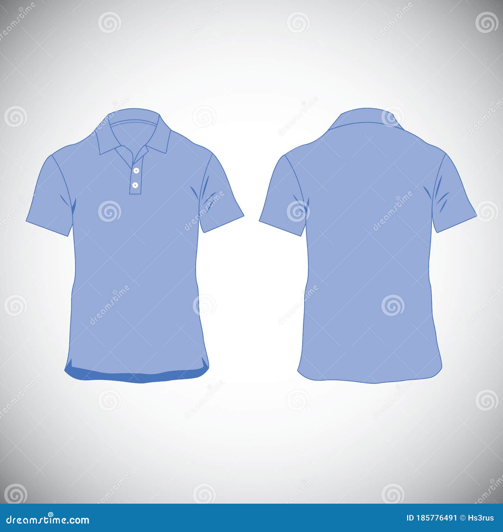 T Shirt Template. Front and Back Stock Vector - Illustration of shirt ...