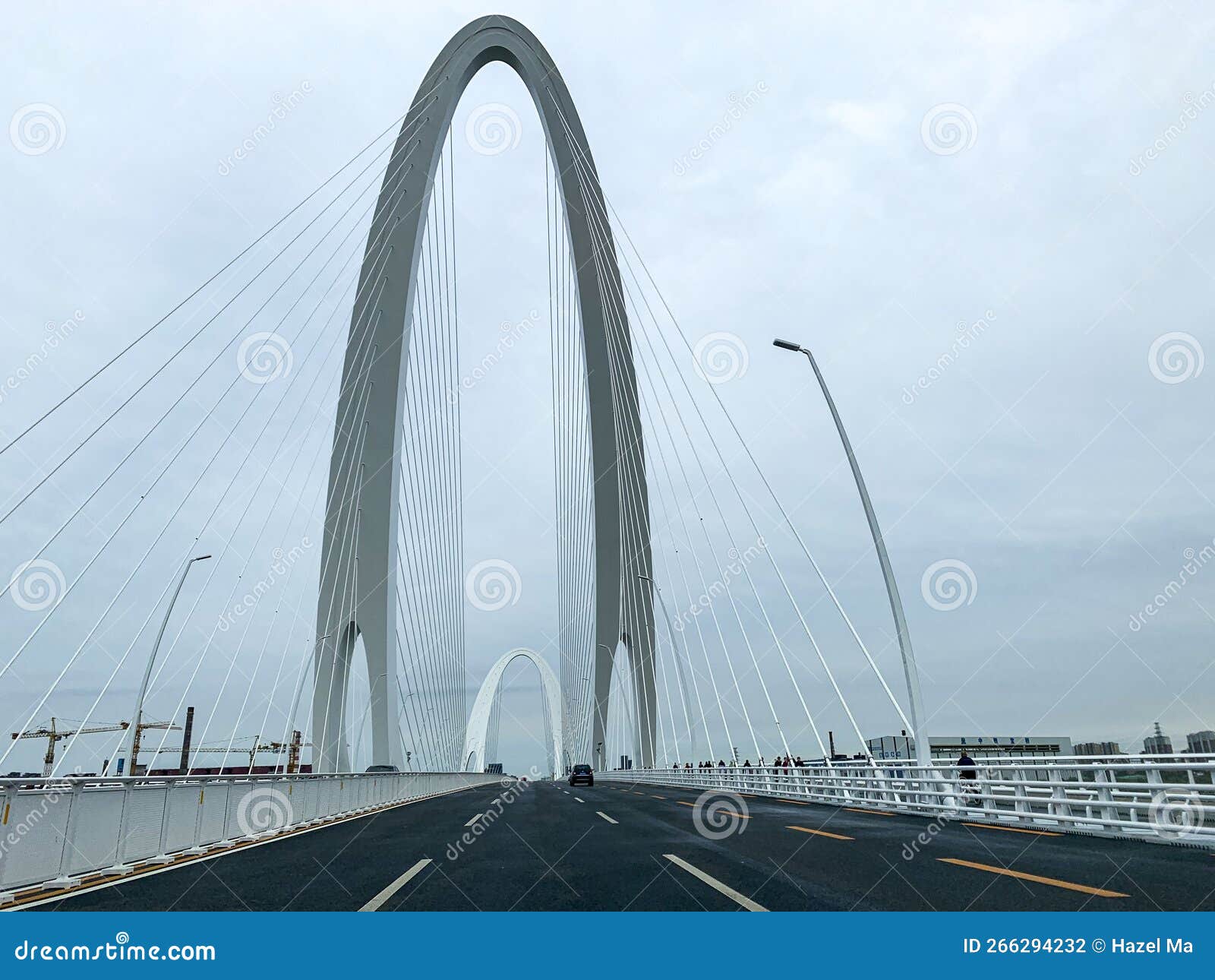In Front of it is a Tall White Arched Building Stock Photo - Image of ...