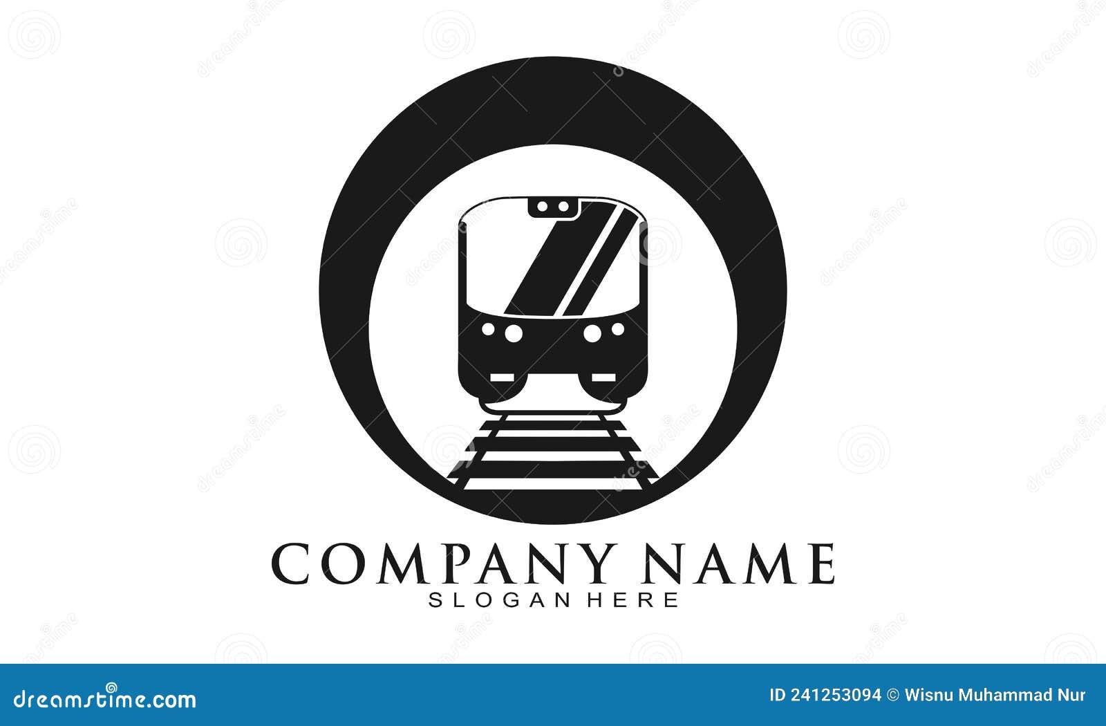Front of Train with Circle Frame Icon Logo Stock Vector - Illustration ...