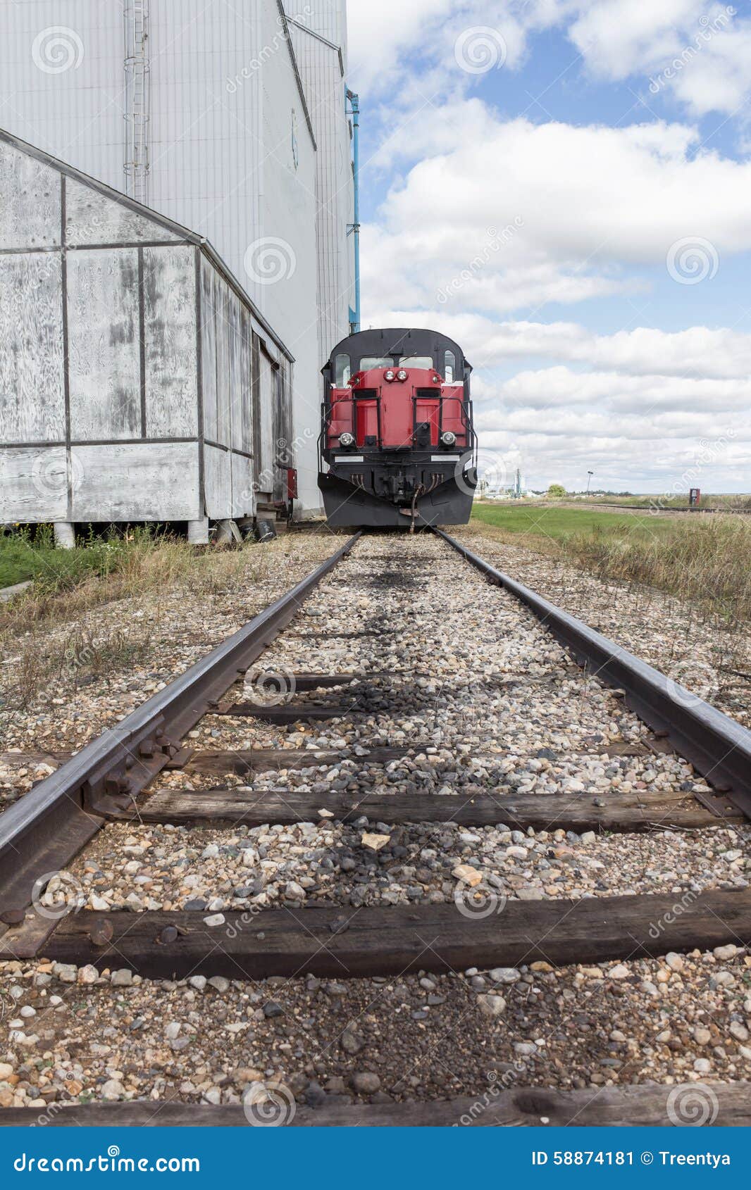 Front of a Train on a Railway Track Stock Image - Image of modern ...