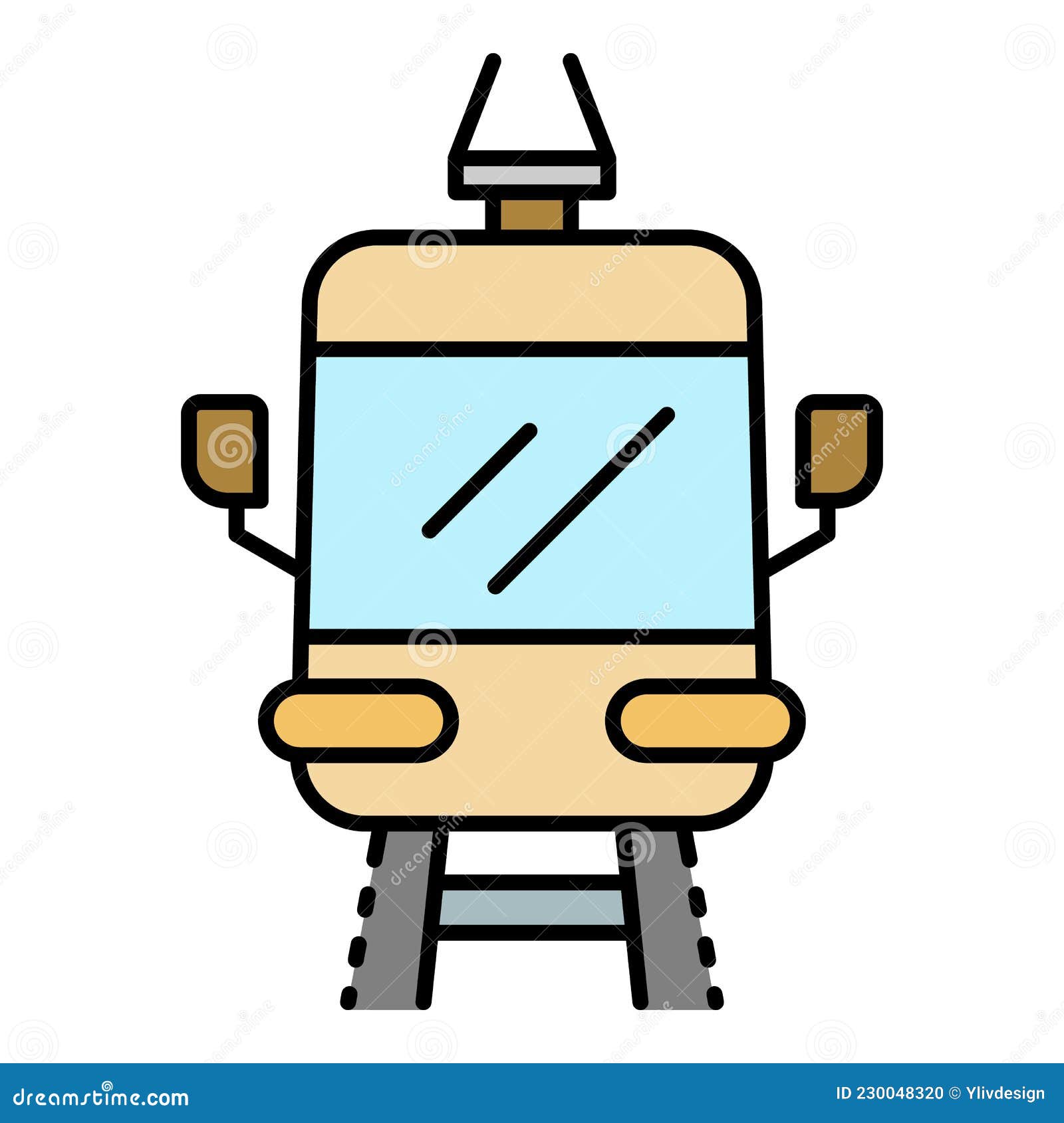 Tramway Front View Icon Vector Illustration | CartoonDealer.com #361696084