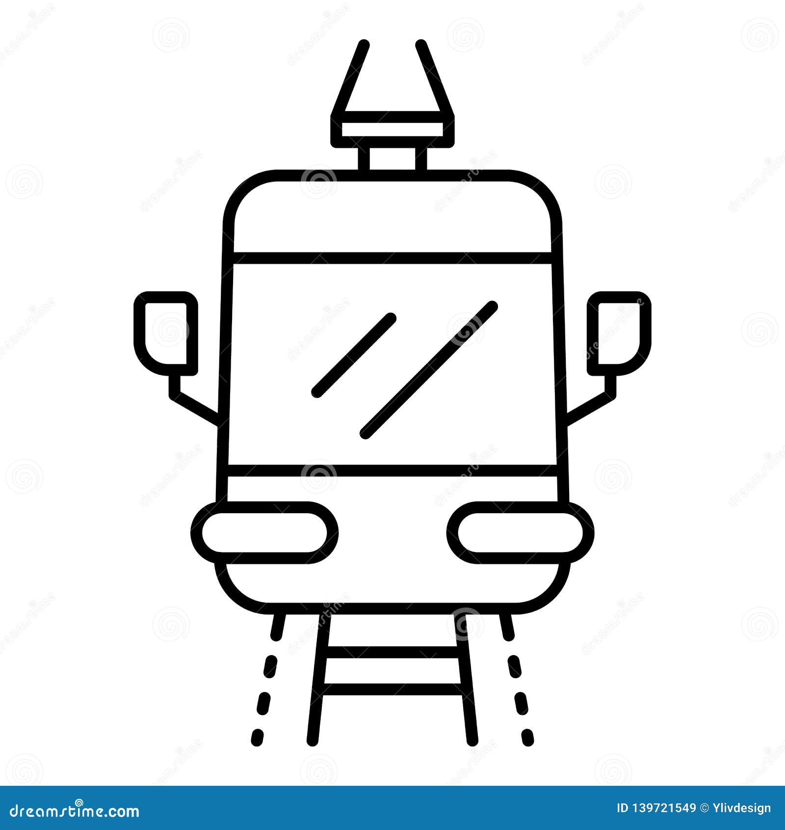 Tramway Front View Icon Vector Illustration | CartoonDealer.com #361696084