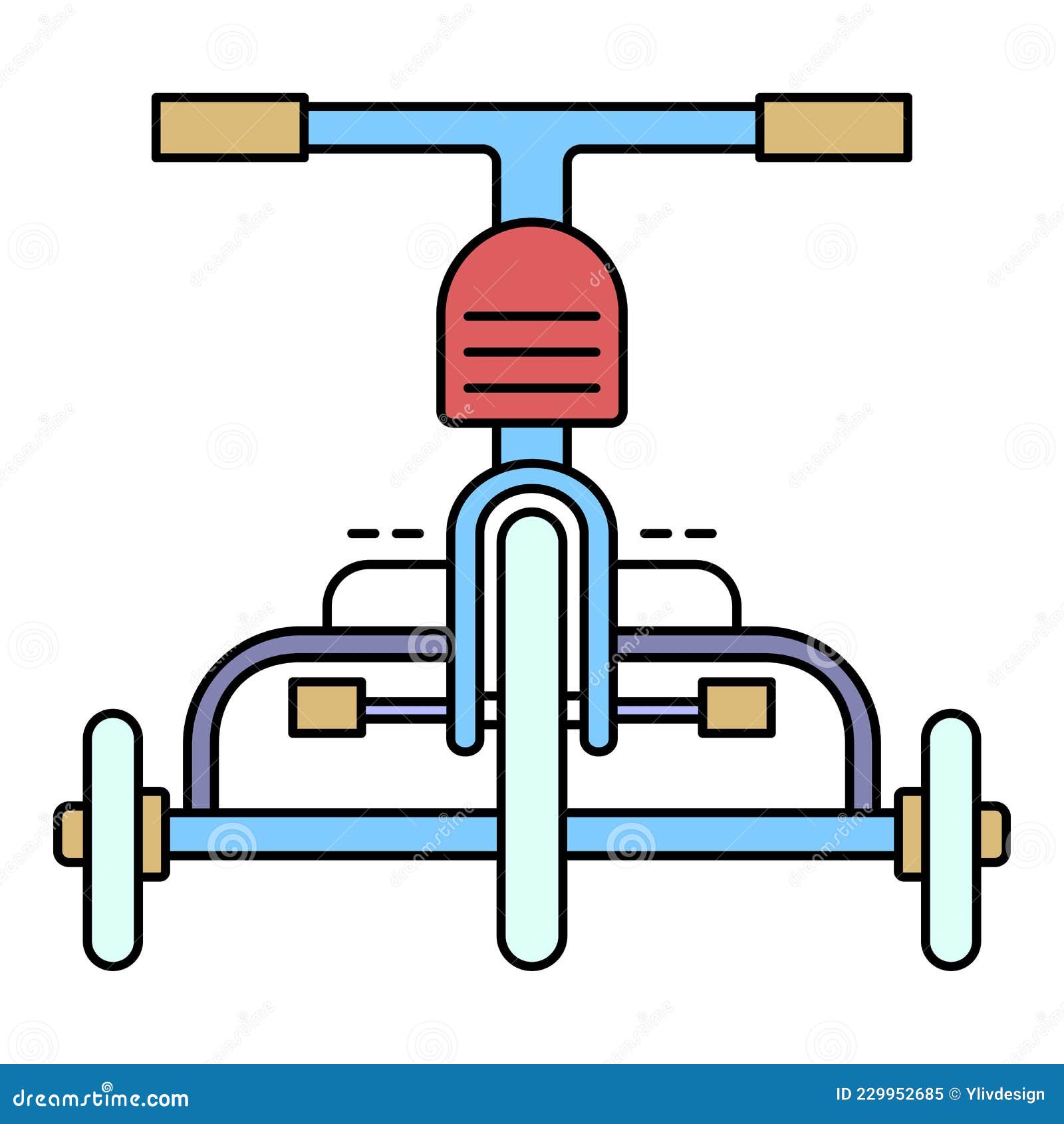 Tricycle Outline For Coloring Book Template, Children Tricycle ...