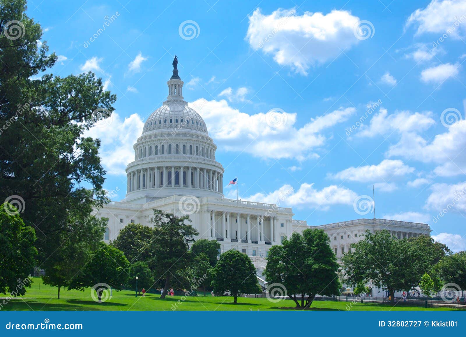 Front of the US Capitol Building Stock Image - Image of dome, capital ...