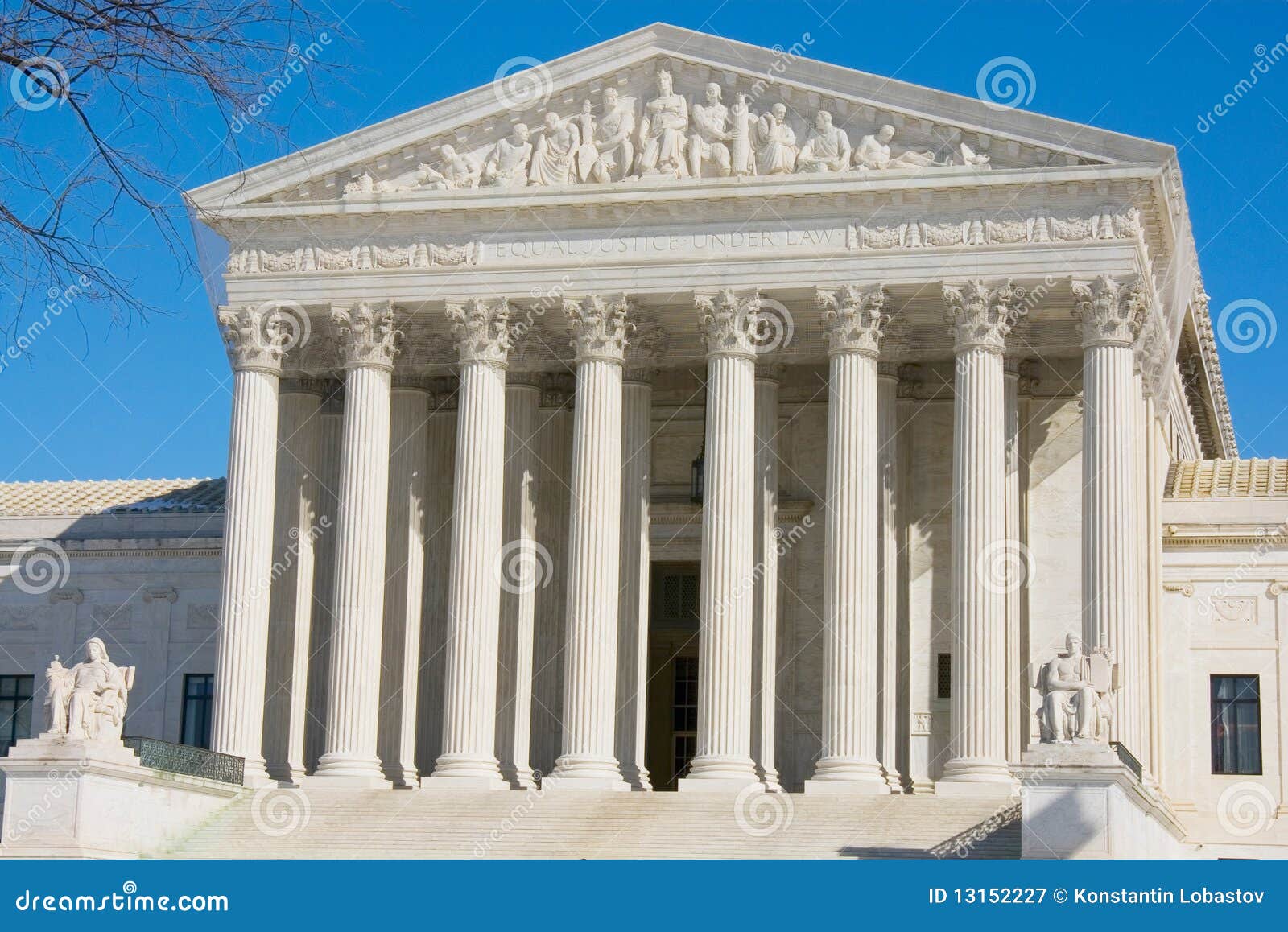 The Front of the US Supreme Court Stock Image - Image of courthouse ...