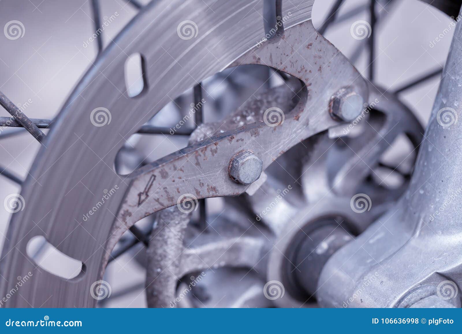 Front Ventilated Brake Disc of a Motorcycle Stock Photo - Image of ...