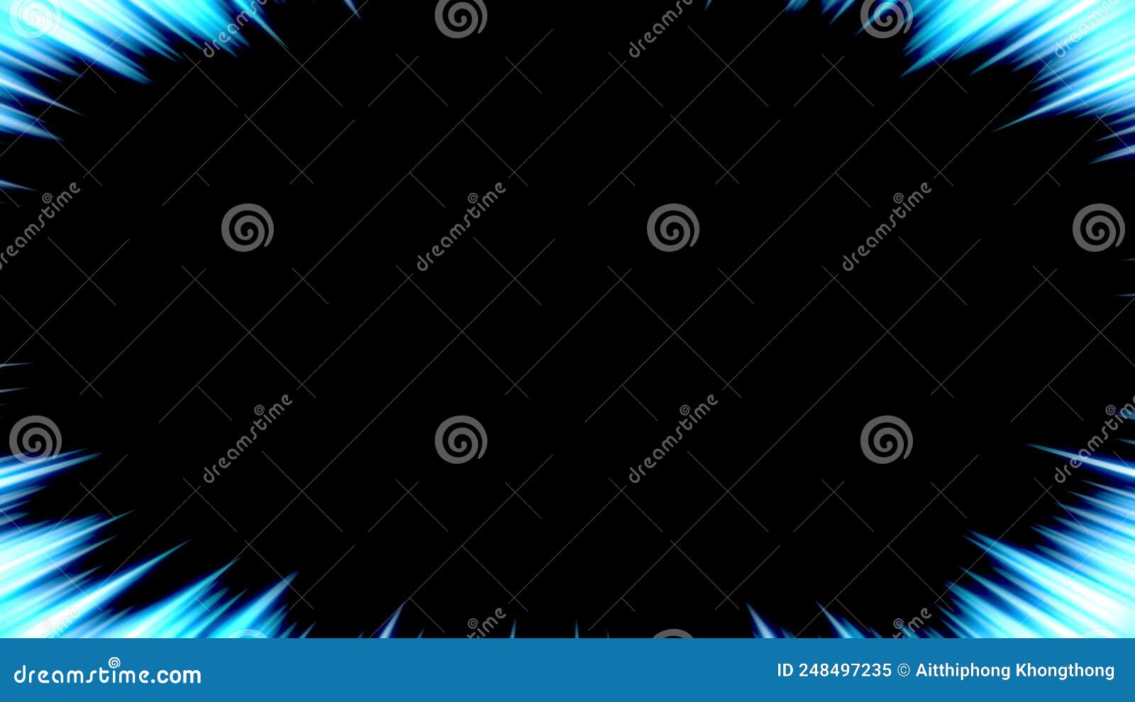 Front View of Acceleration Speed Motion on Black Background. Light and ...