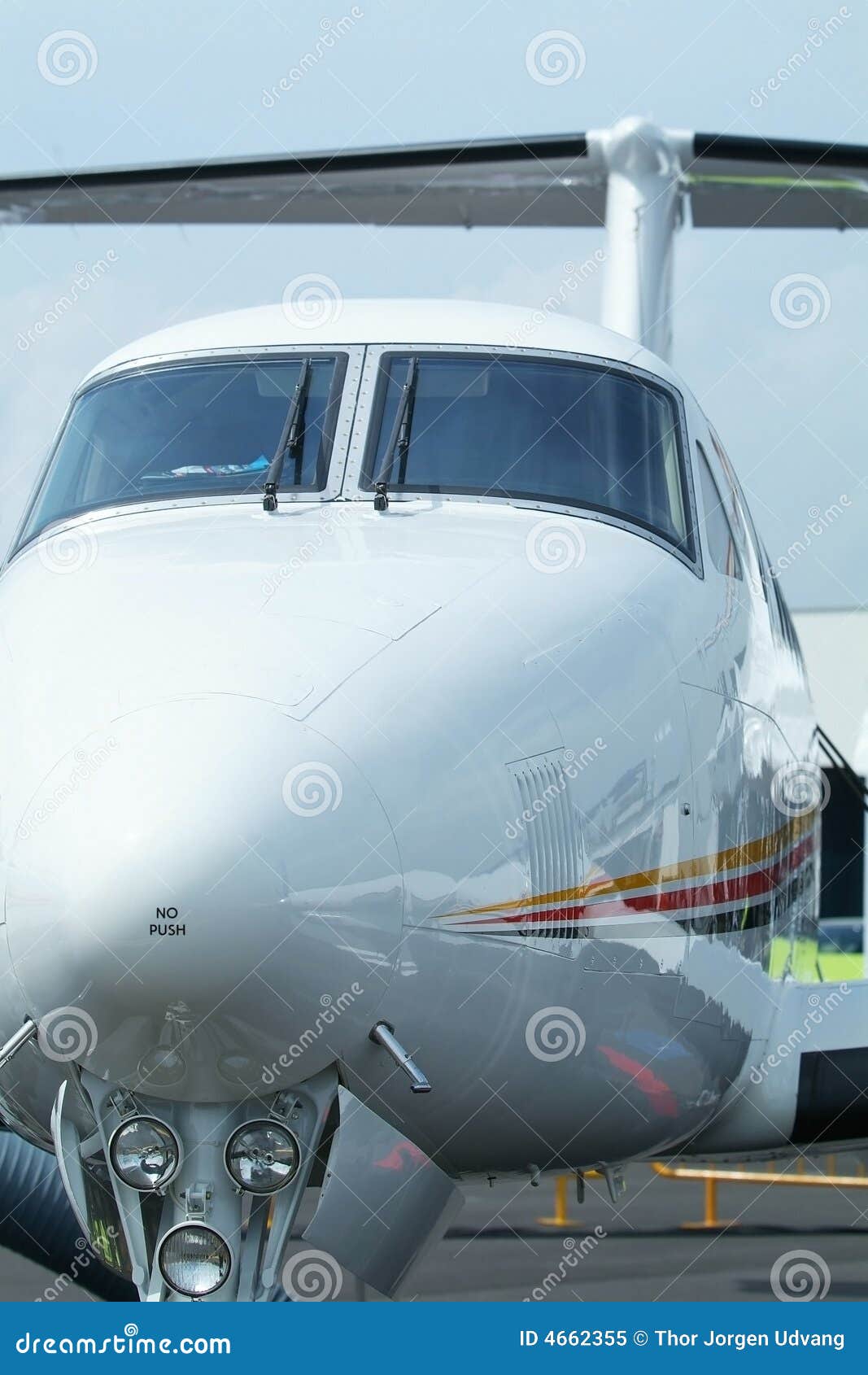Front view of aircraft stock image. Image of cockpit, tail - 4662355