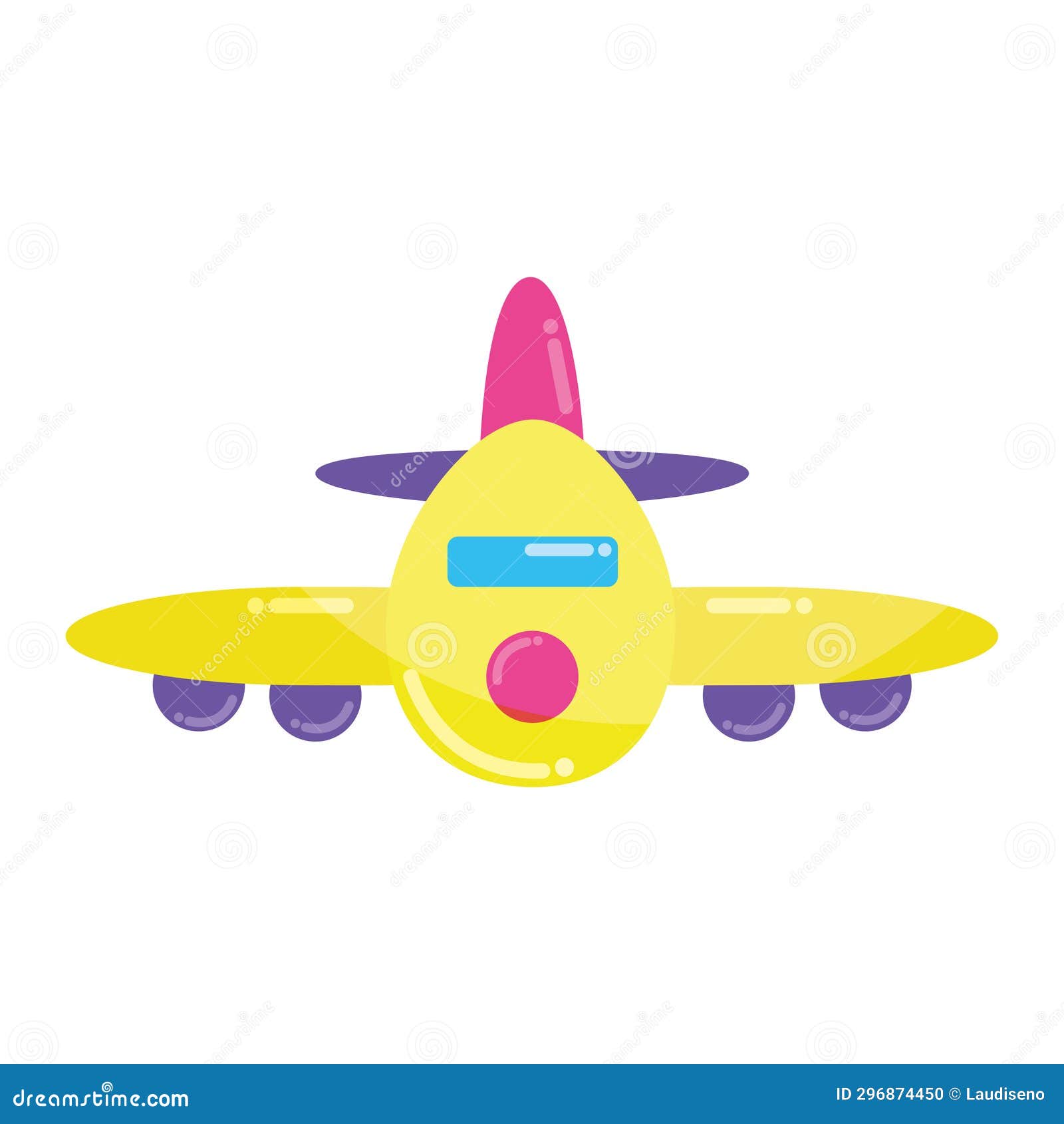 Front View of an Airplane Icon Vector Stock Vector - Illustration of ...