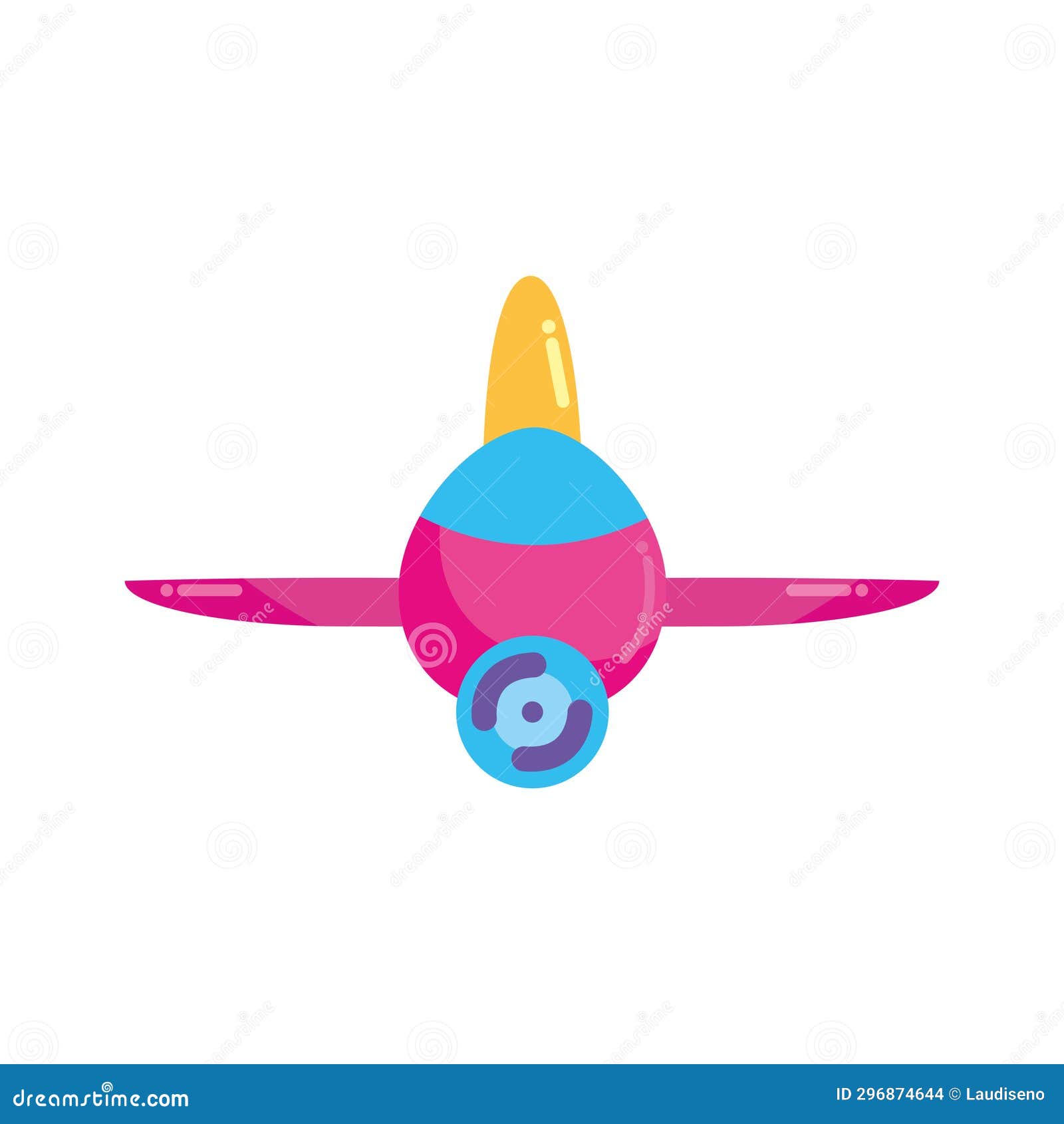 Front View of an Airplane Icon Vector Stock Vector - Illustration of ...