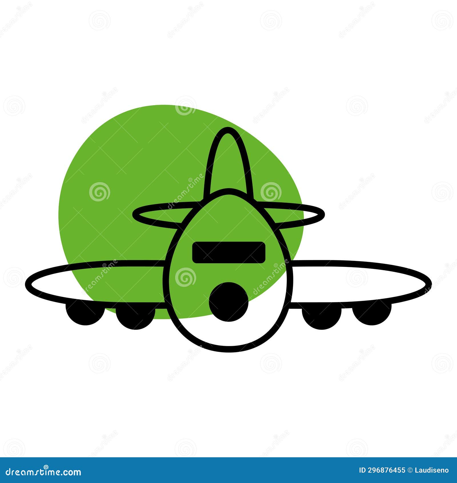 Front View of an Airplane Icon Vector Stock Vector - Illustration of ...