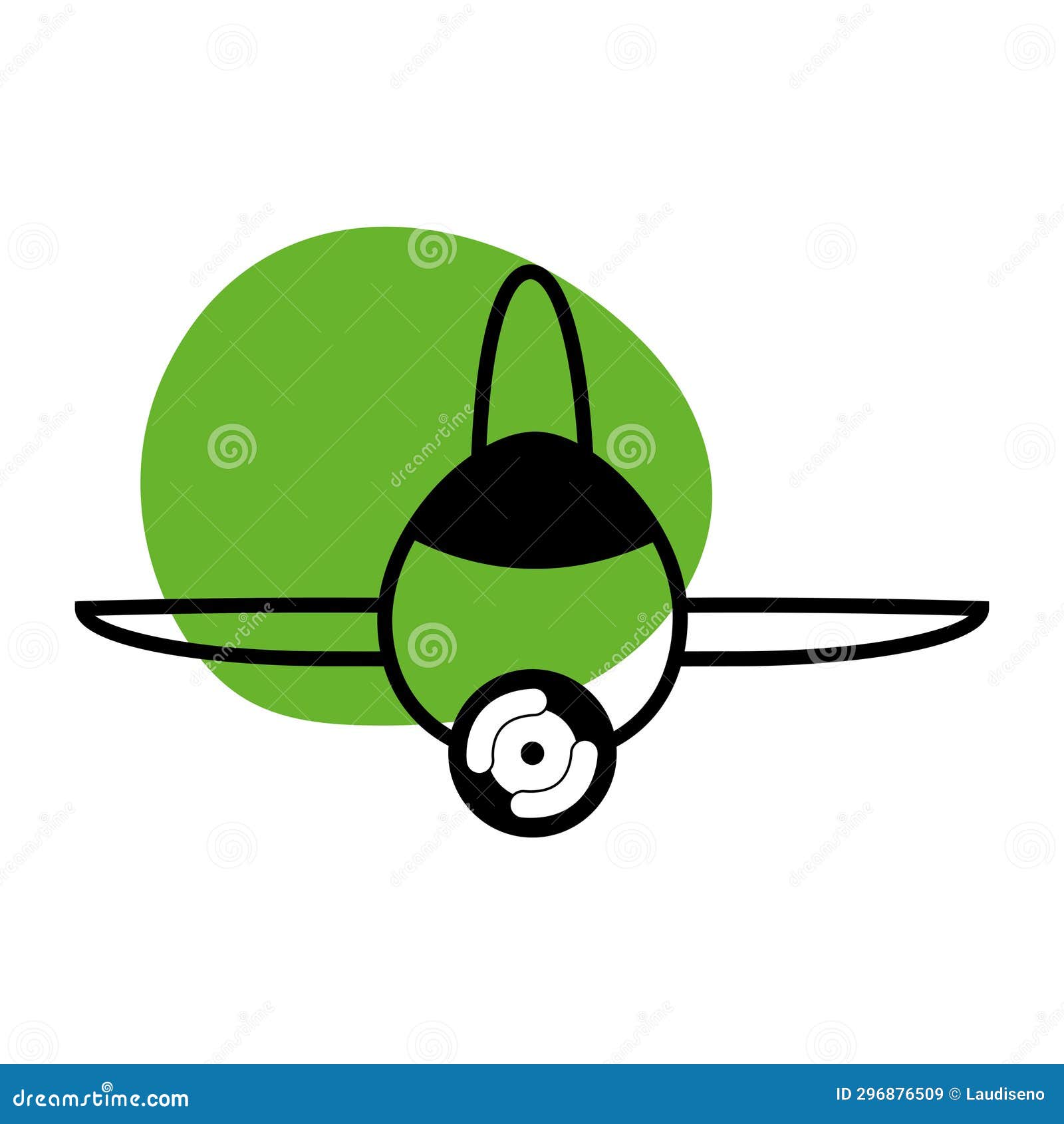 Front View of an Airplane Icon Vector Stock Vector - Illustration of ...