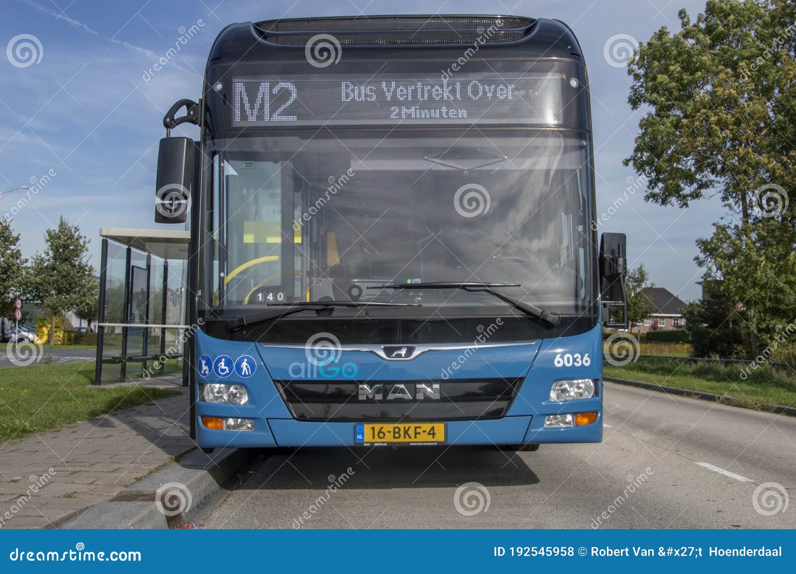 Front View of an Allgo Bus at Almere the Netherlands 2018 Editorial ...