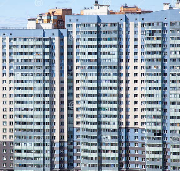 Front View of the Apartment Building Stock Image - Image of condominium ...