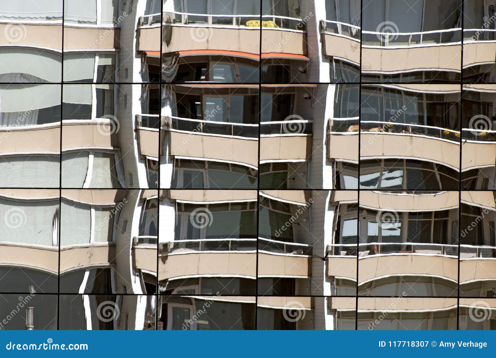 Front View of an Apartment Building Stock Image - Image of blue ...