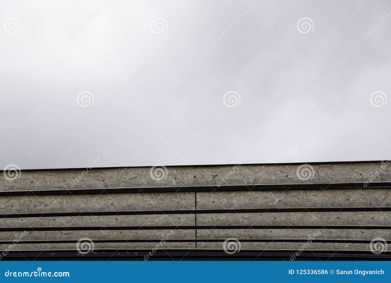Front View of Architecture Steel Pillar with Sky. Stock Photo - Image ...