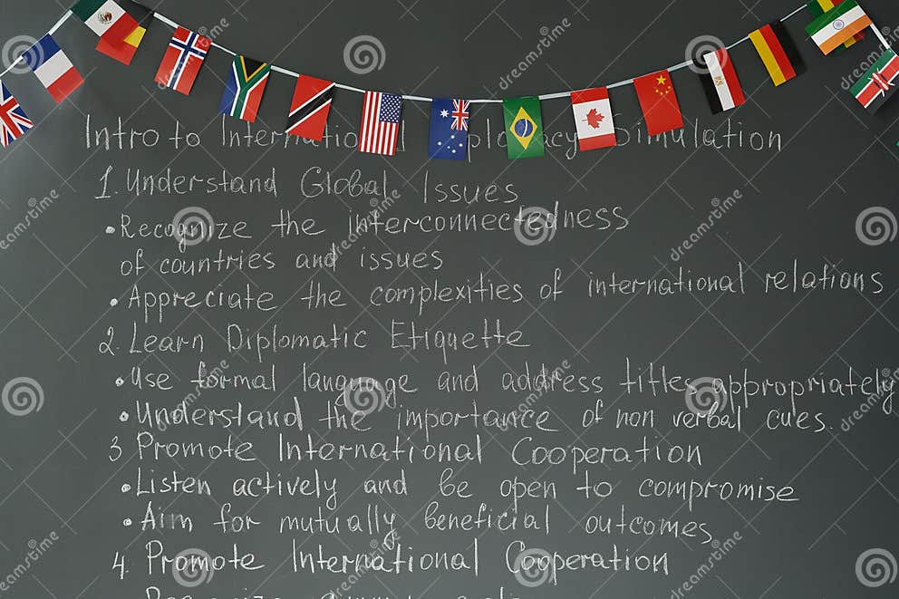Blackboard with Global Unity Terms Stock Photo - Image of college ...