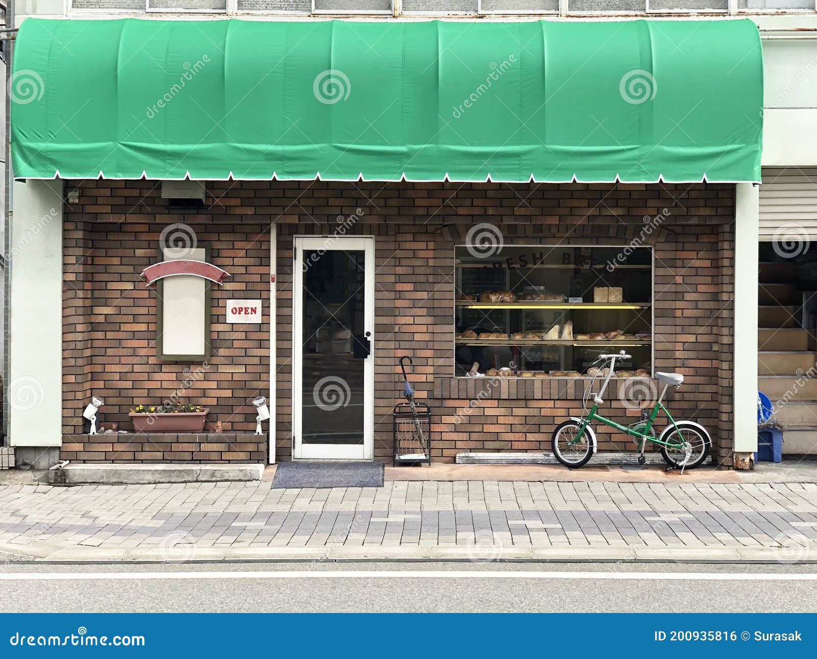 Front View of Bakehouse Building and Bakery Store, Shop Exterior Stock ...