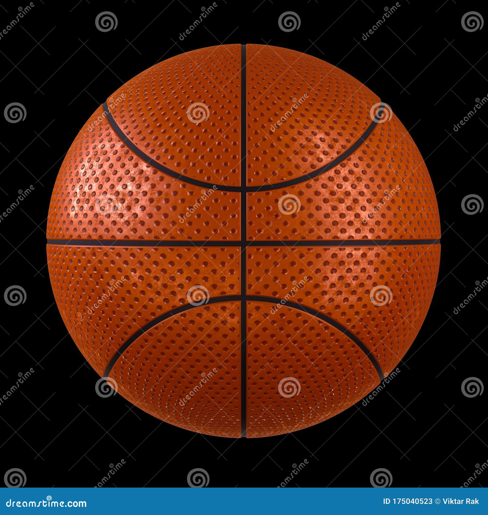 Front View of Basketball Ball with Modern Grip Surface Isolated on ...
