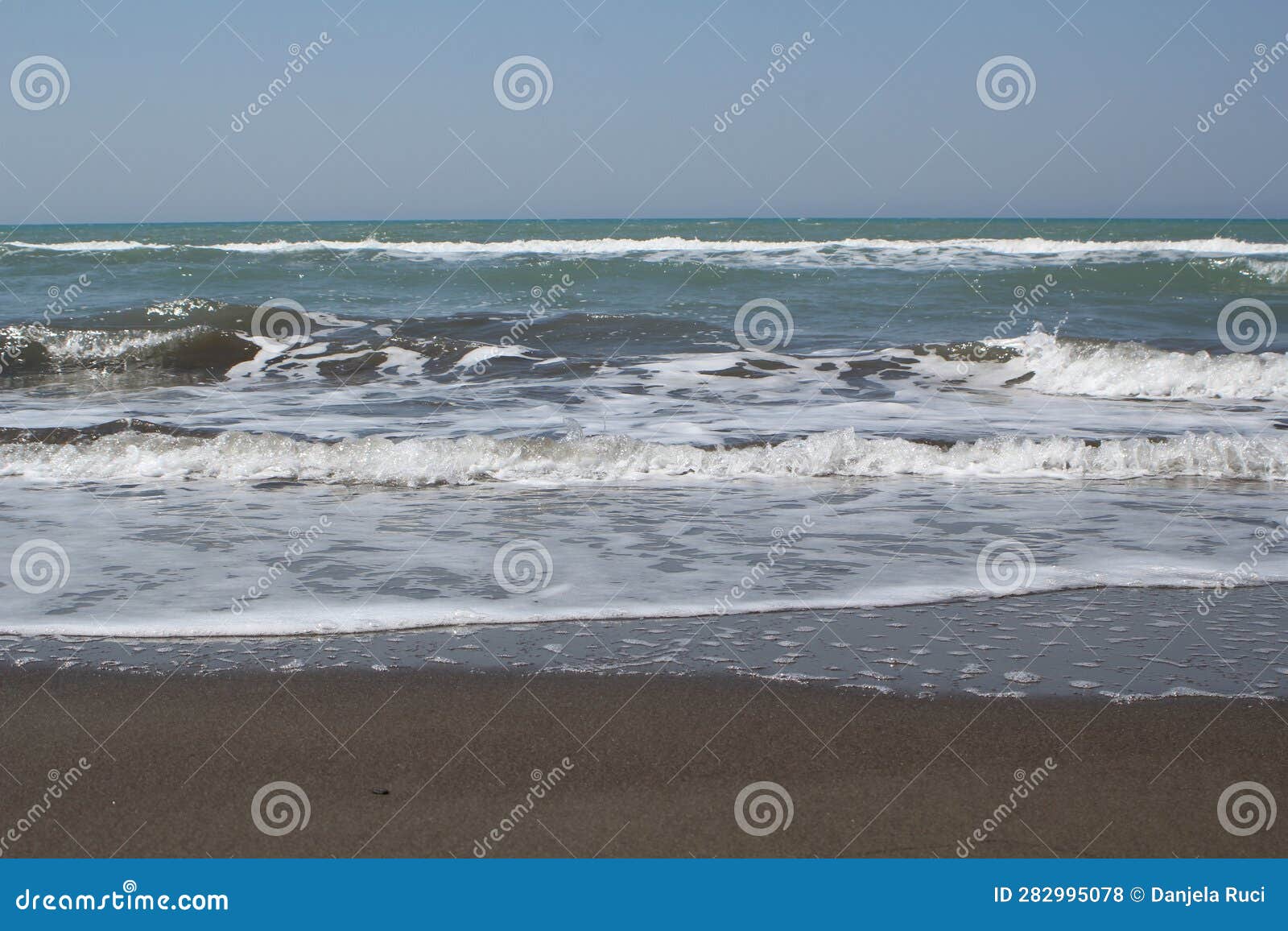 Front View of Beach Waves at the Sea Shore Stock Photo - Image of wave ...