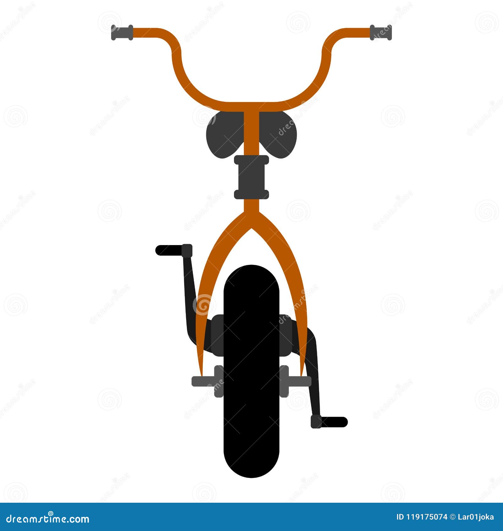 Front view of a bicycle stock vector. Illustration of fitness - 119175074