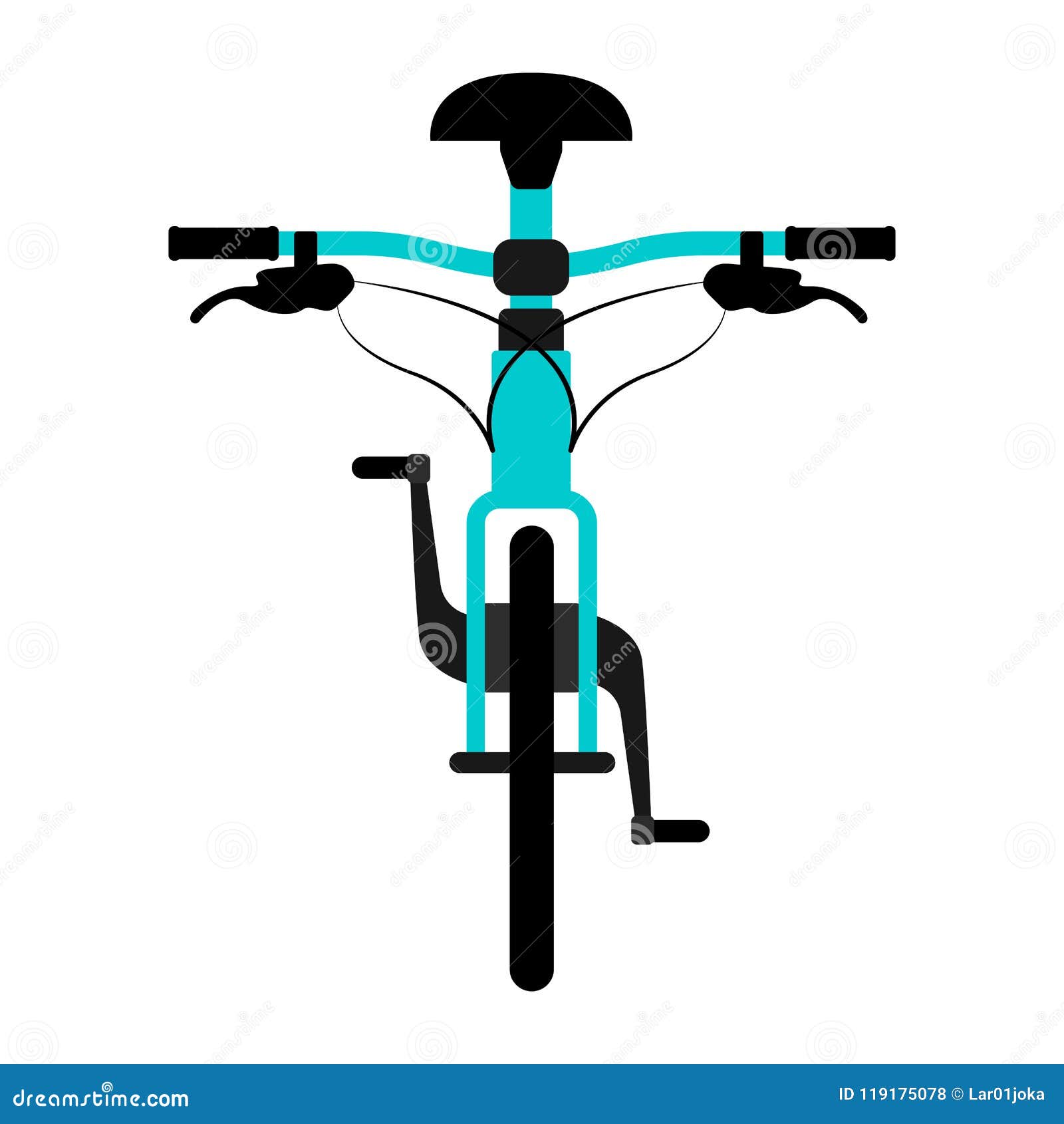 Front view of a bicycle stock vector. Illustration of bike - 119175078