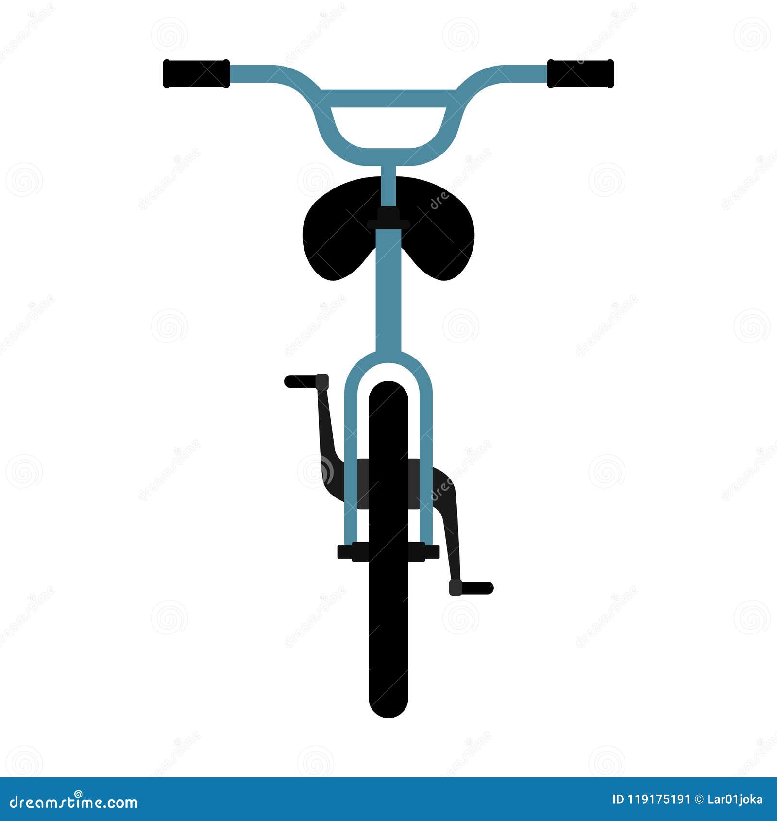Front view of a bicycle stock vector. Illustration of sport - 119175191