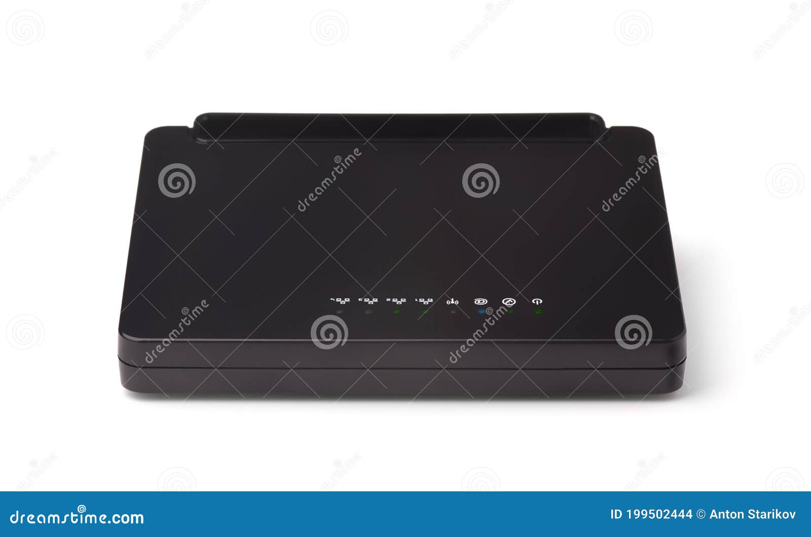 Front View of Black Ethernet Router Stock Photo - Image of home, cable ...
