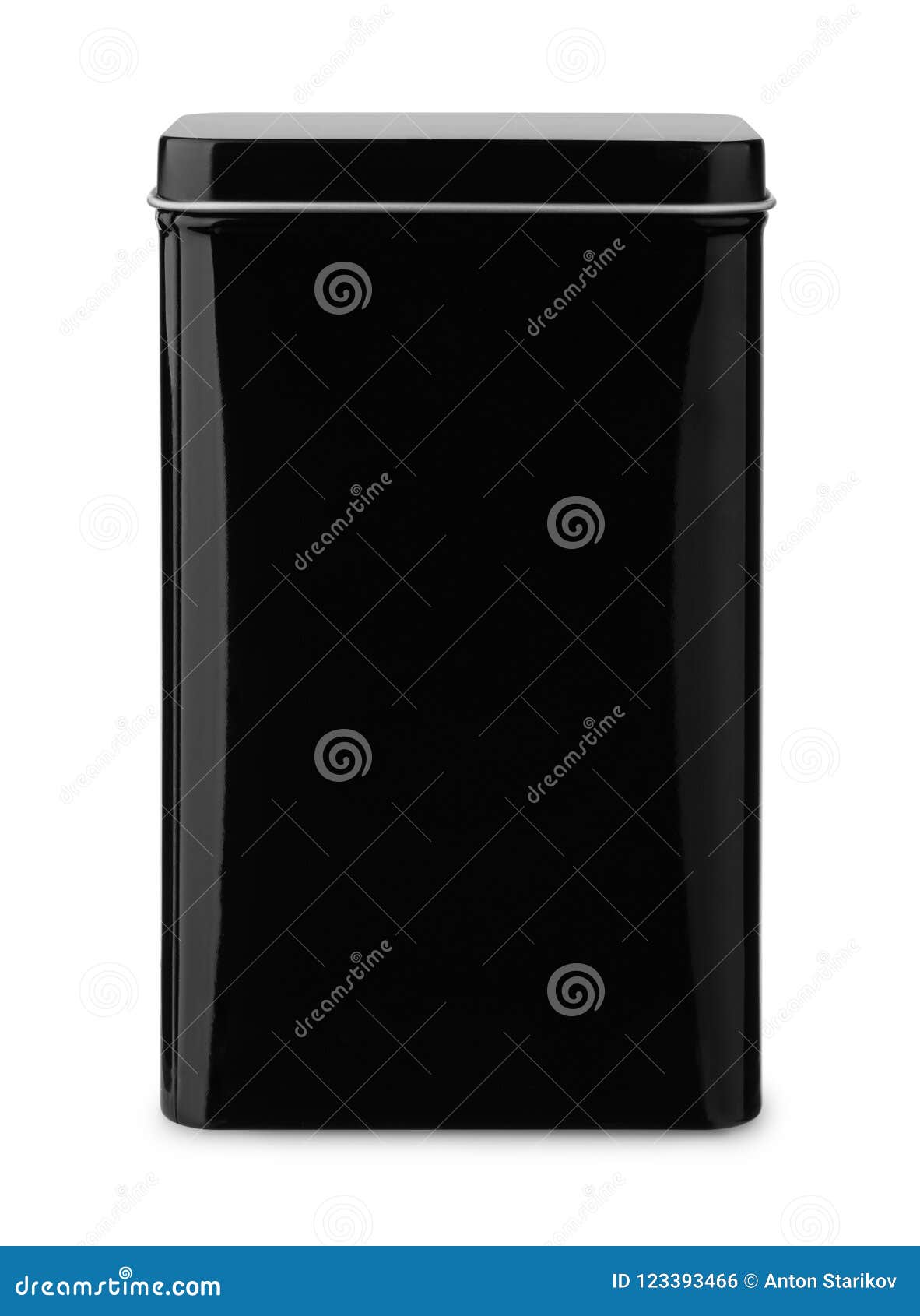 Front View of Black Metal Box Stock Photo - Image of background, closed ...
