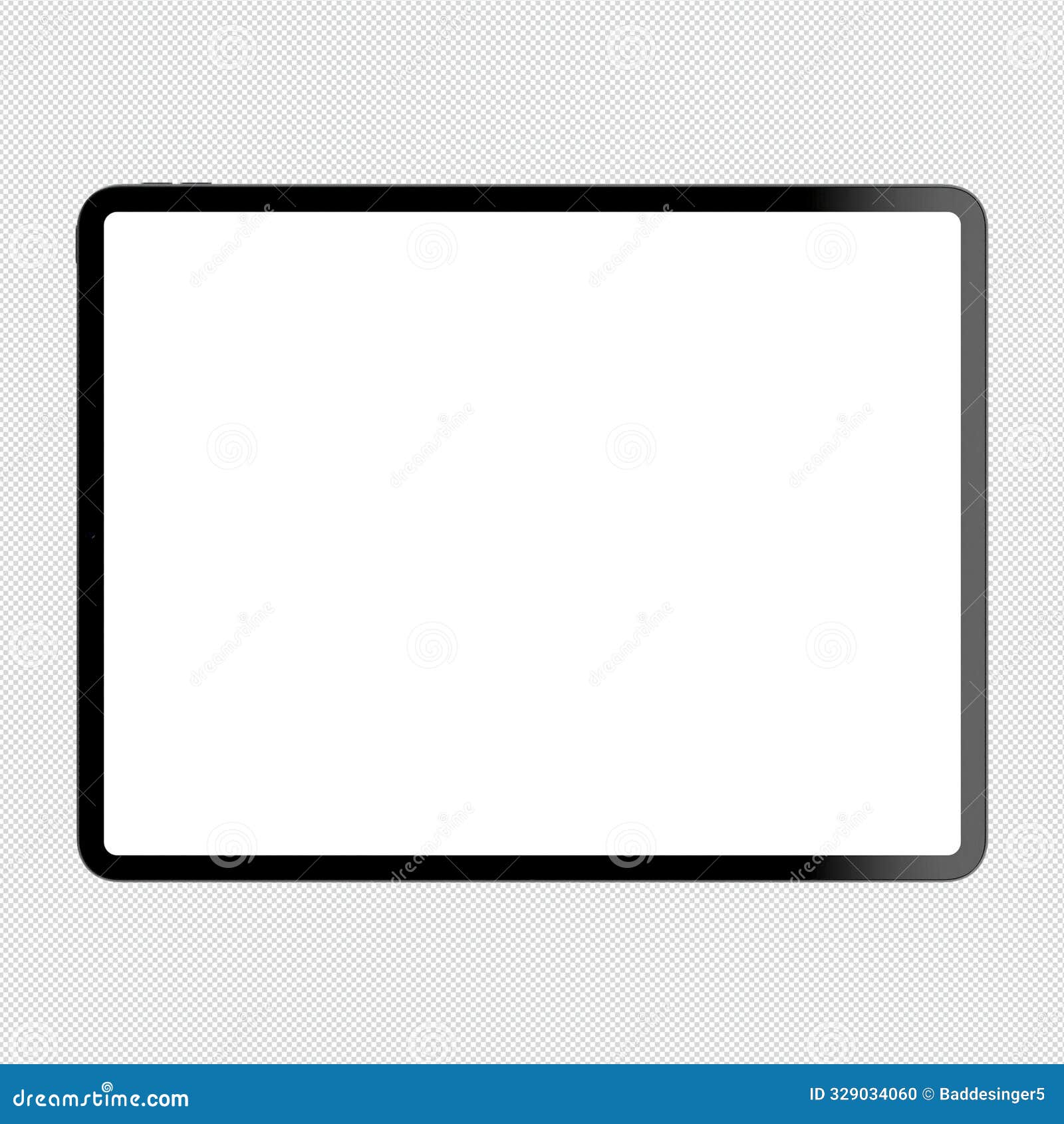 Front View of Black Tablet PC without Background. PNG Included Stock ...