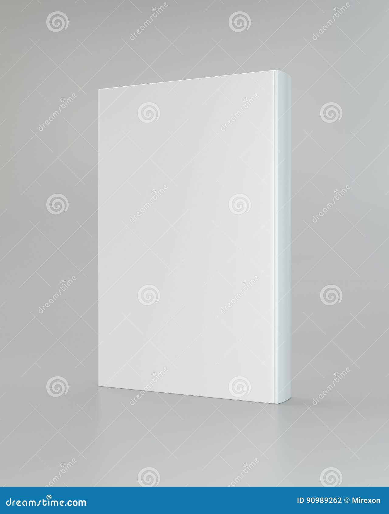 Front View of Blank Book Cover White. 3d Rendering Stock Illustration ...
