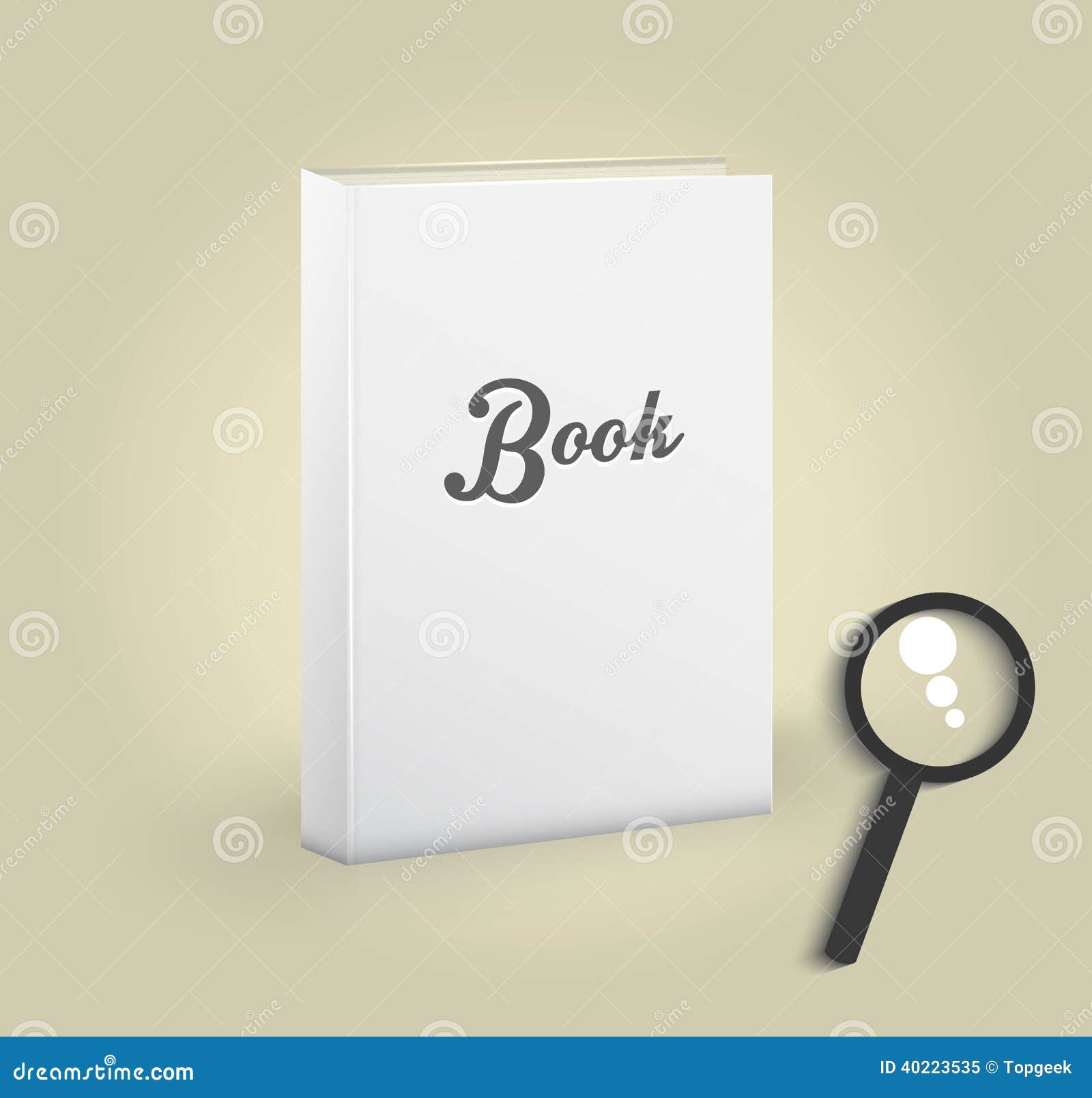 Front view of blank book stock vector. Illustration of paperback - 40223535