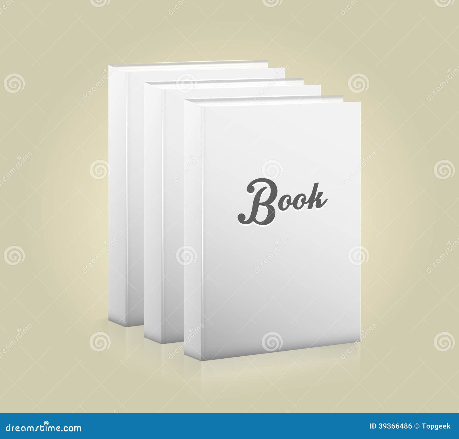 Front view of blank book stock vector. Illustration of front - 39366486