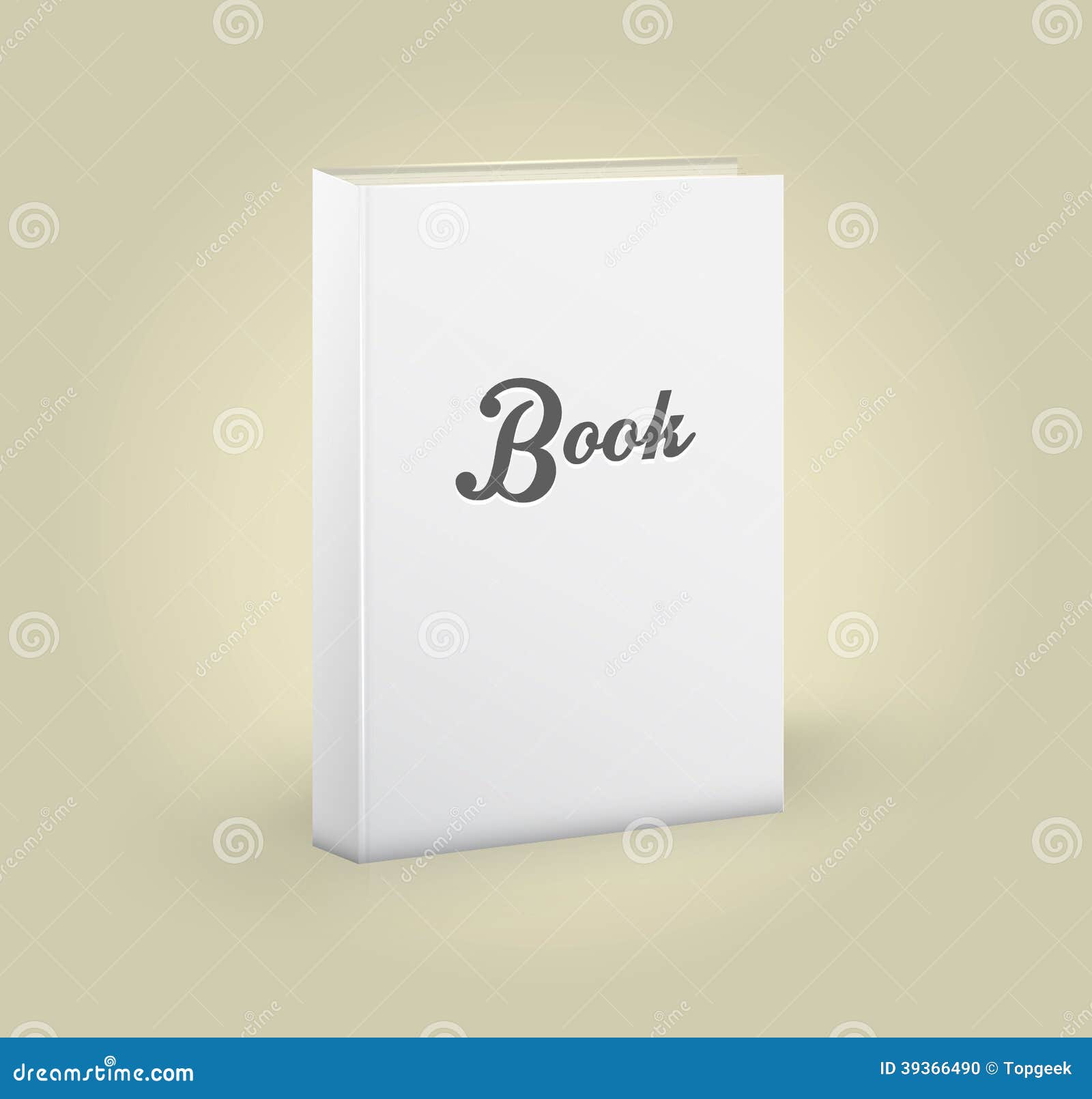 Front view of blank book stock vector. Illustration of front - 39366490