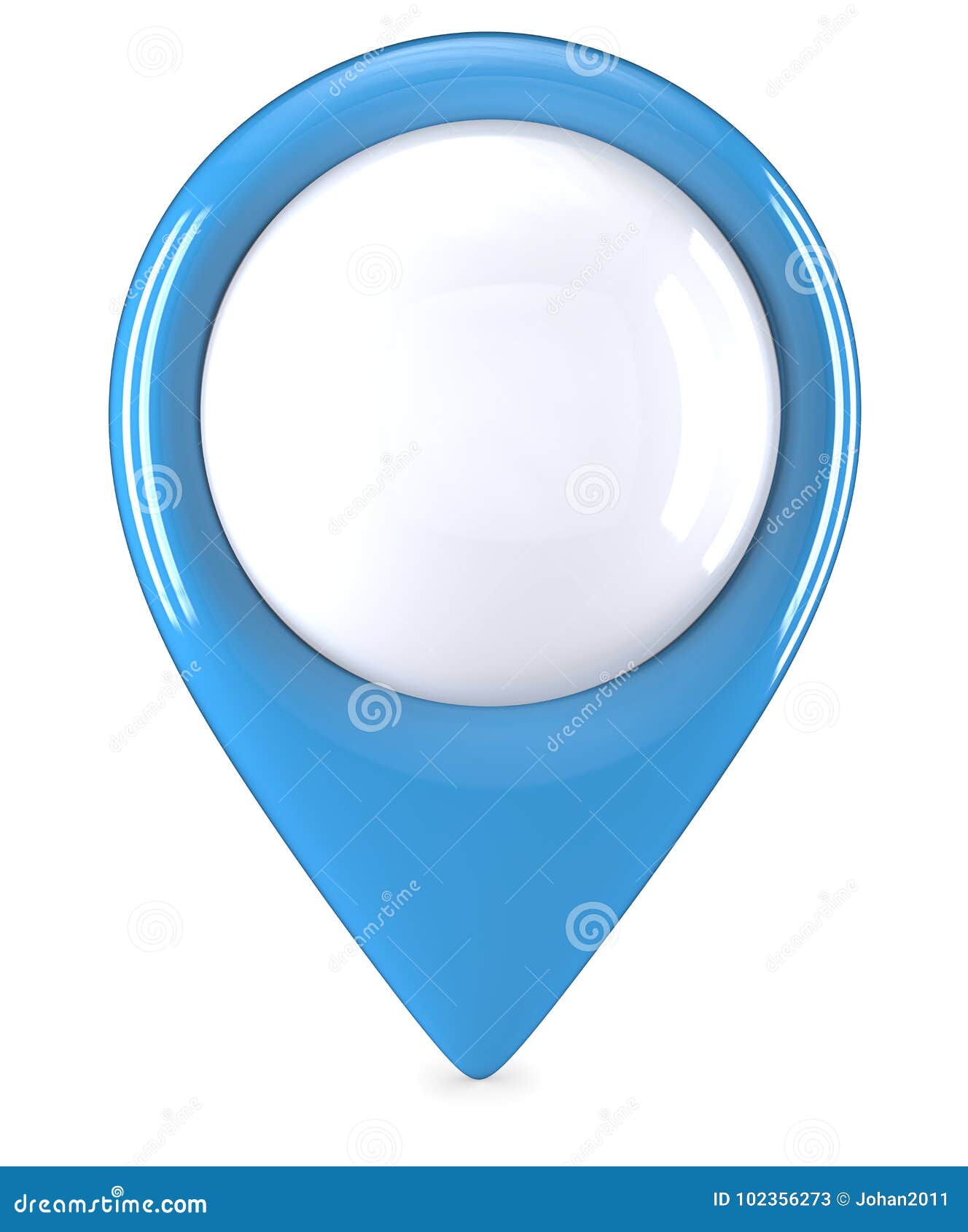 Blue GPS Pointer. stock illustration. Illustration of front - 102356273