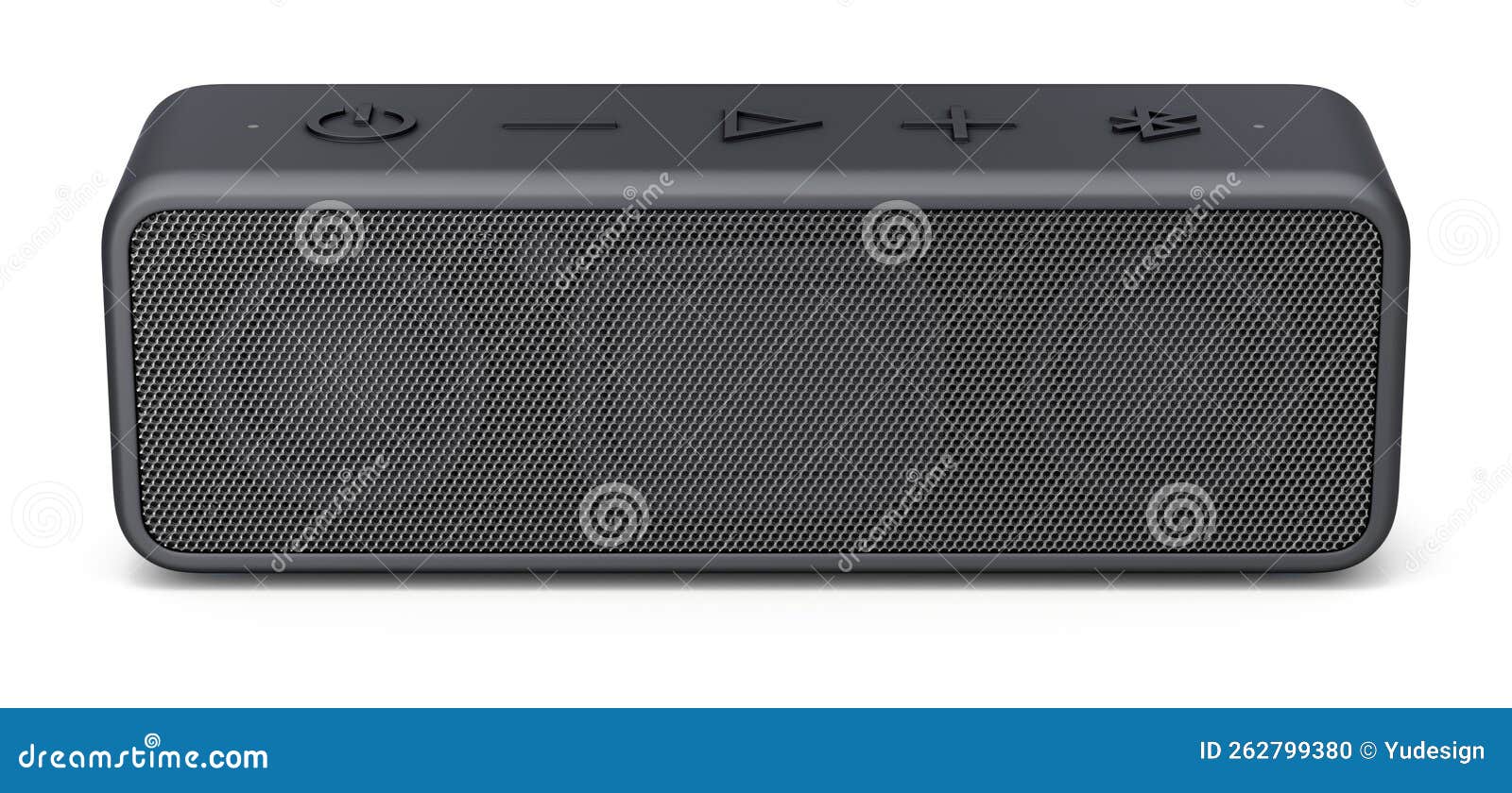 Front View of Bluetooth Speaker Stock Illustration - Illustration of ...