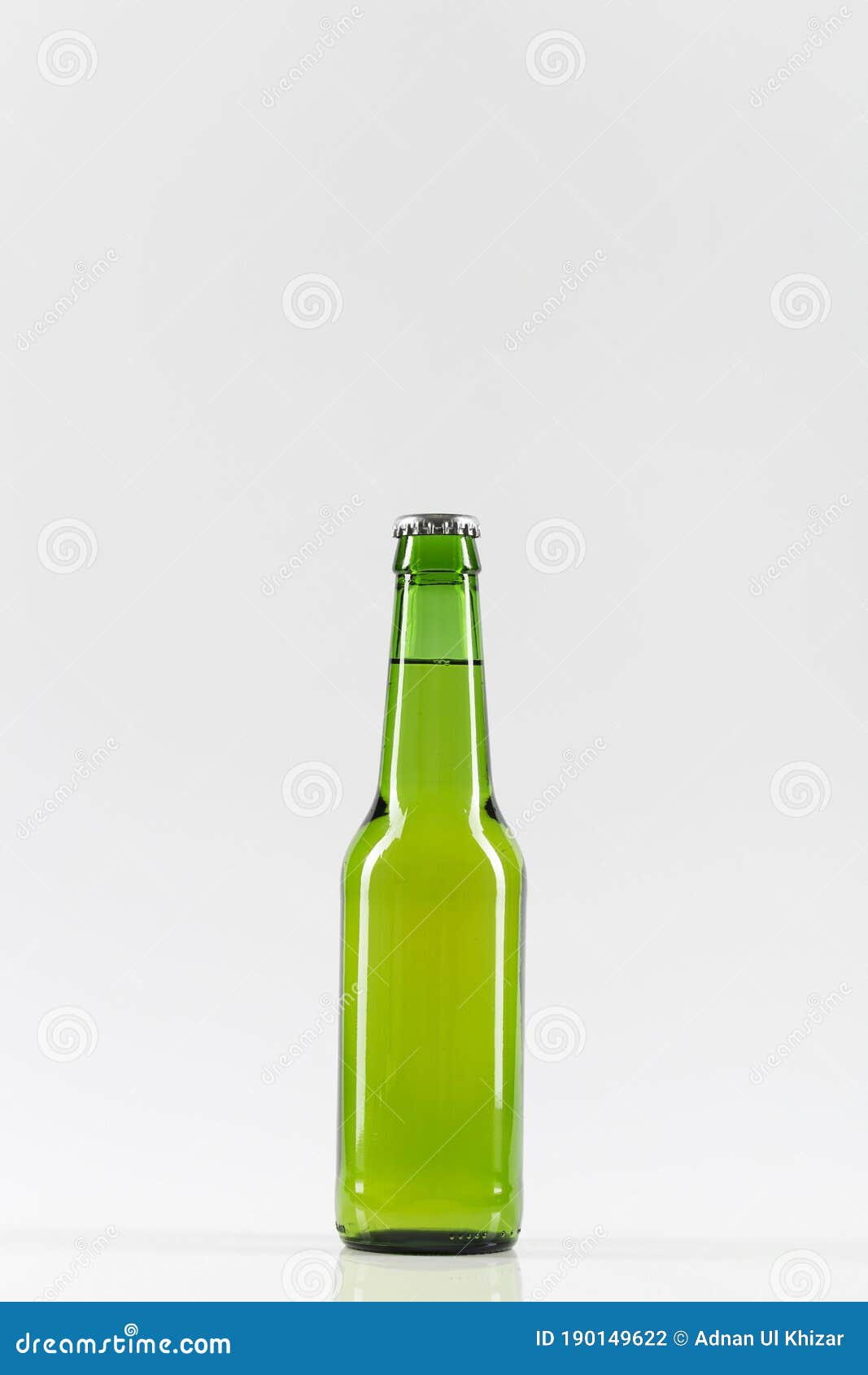 Front View Bottle of Beer with Copy-space Photo Stock Photo - Image of ...