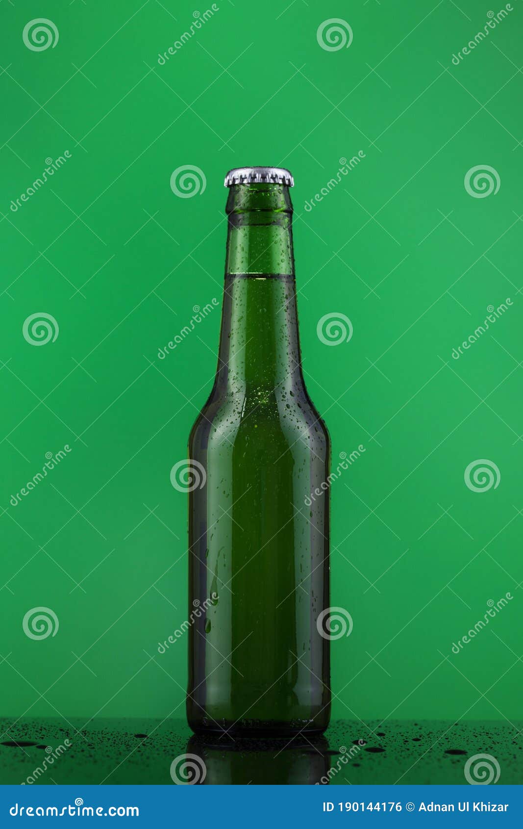 Front View Bottle of Beer Photo Stock Photo - Image of glass, object ...
