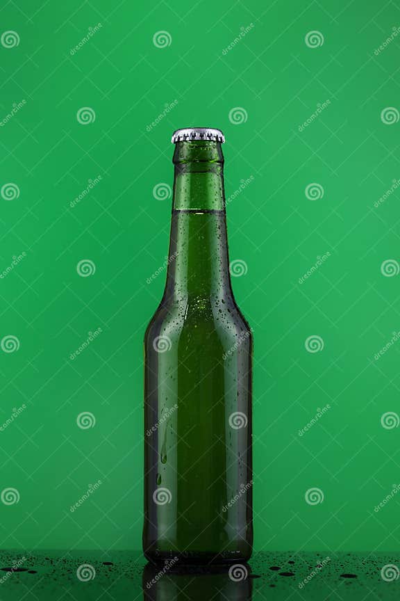 Front View Bottle of Beer Photo Stock Photo - Image of glass, object ...
