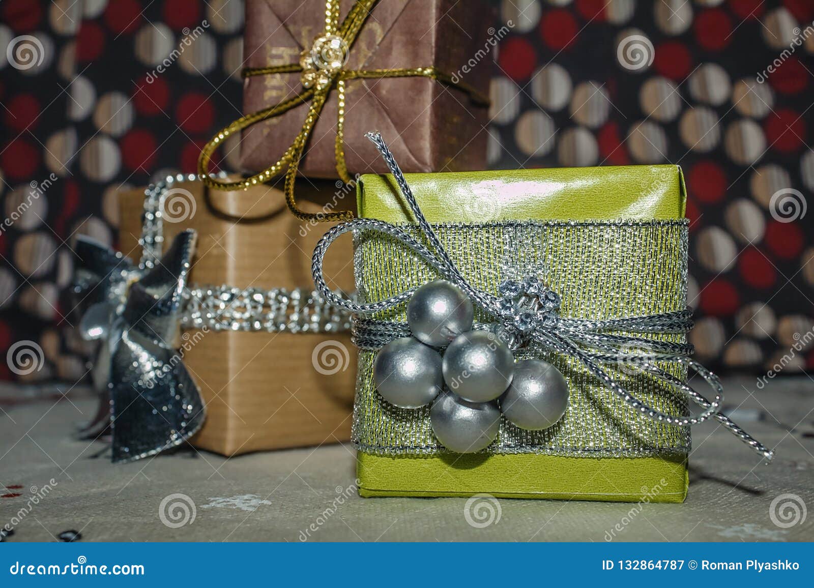 Front View of the Box with the Gifts Stock Image - Image of ...