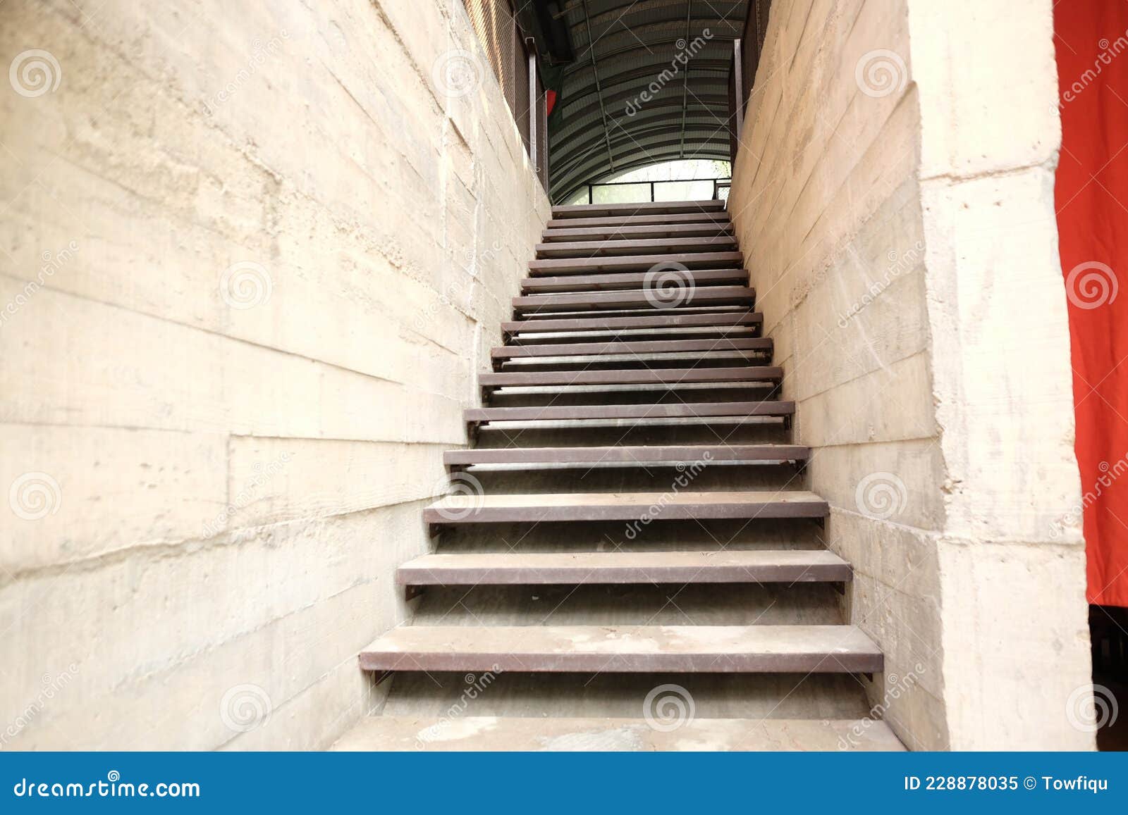 Front View of Brick Stair Outdoor Stock Image - Image of exterior, path ...
